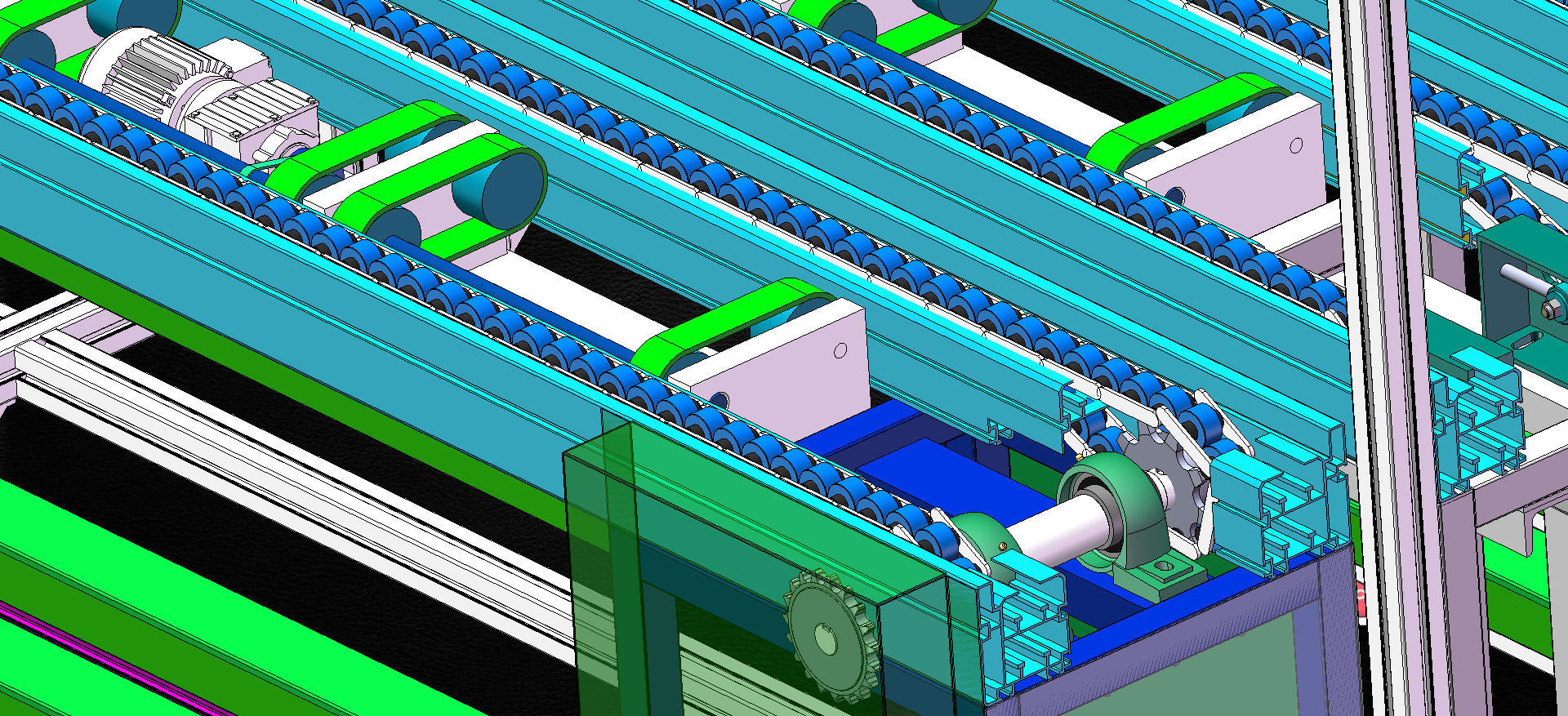 industrial 3D model Double speed chain assembly line 3D model | CGTrader