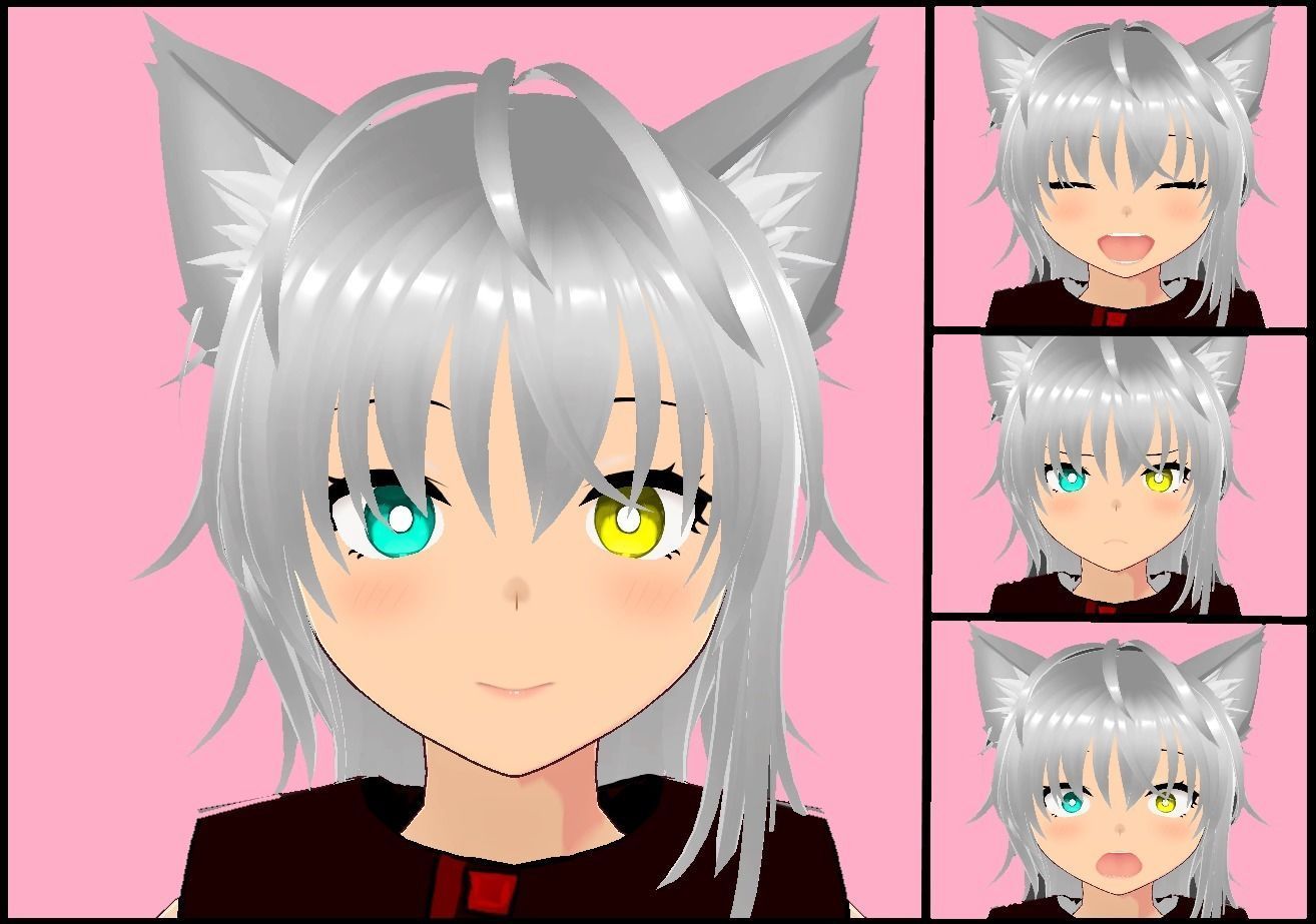 Neko Vtuber 3D model animated rigged | CGTrader