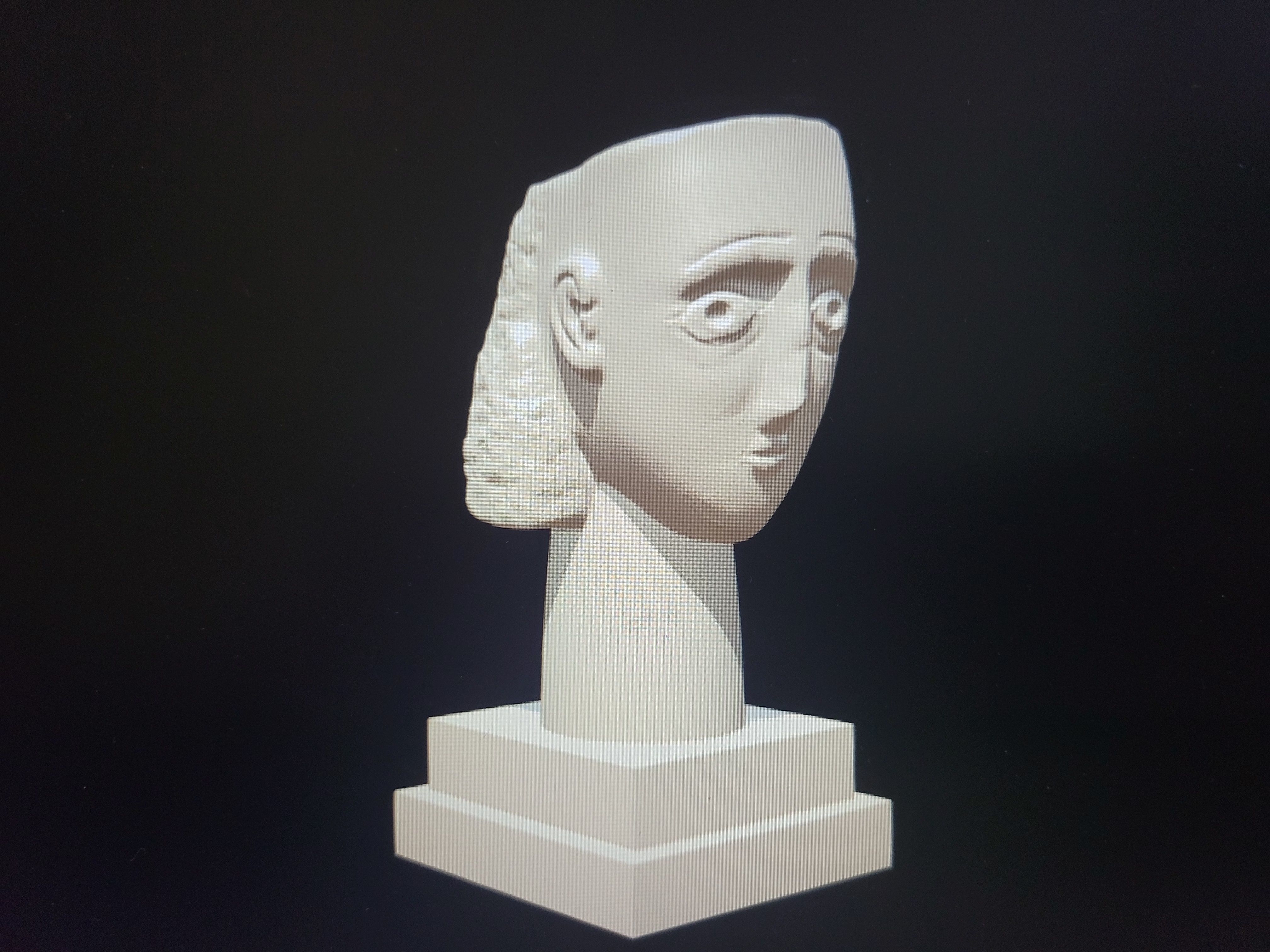 South Arabian alabaster head of a woman free 3D model 3D printable ...