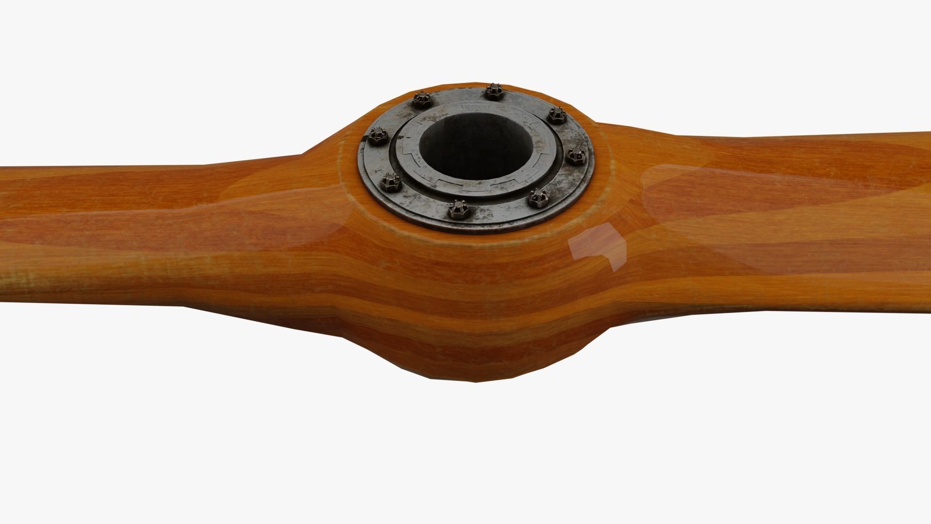 Vintage aircraft wooden propeller with hub 3D model | CGTrader
