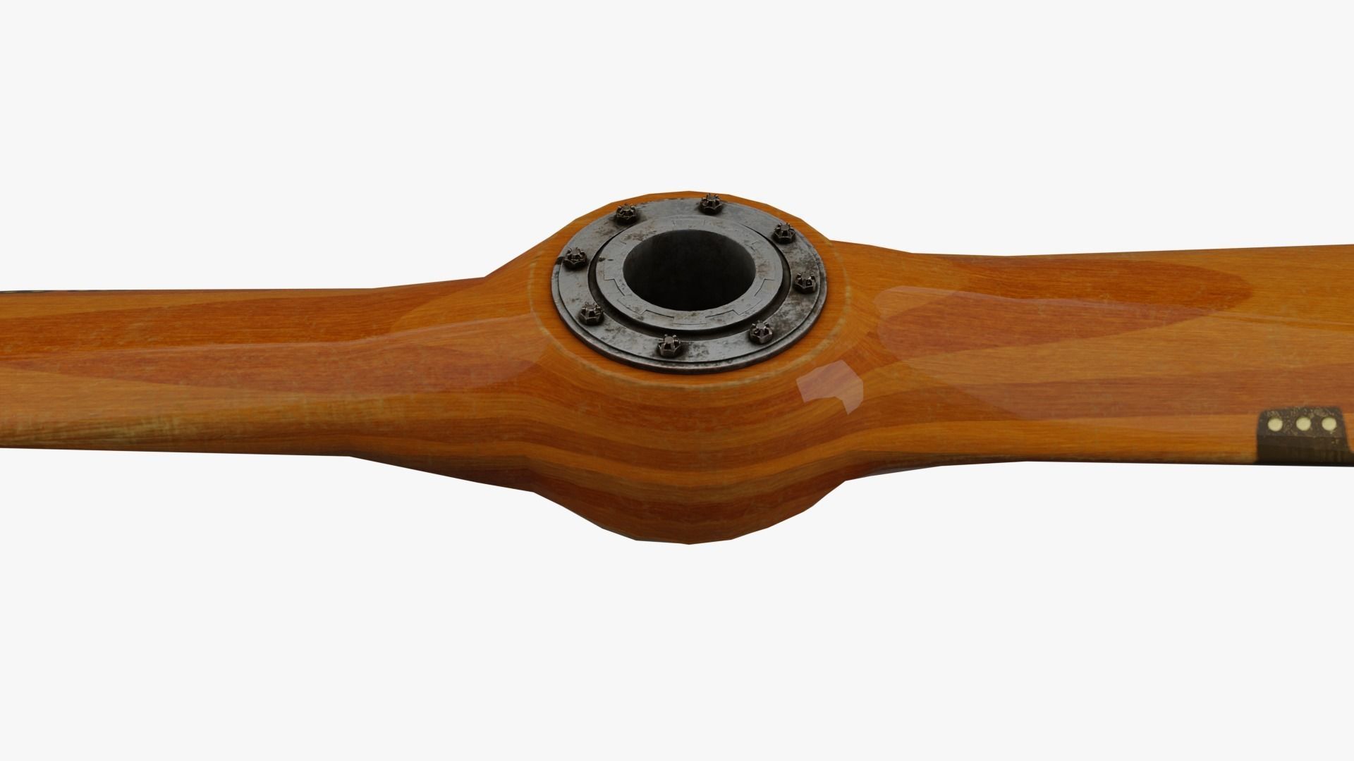 Vintage aircraft wooden propeller with hub 3D model | CGTrader