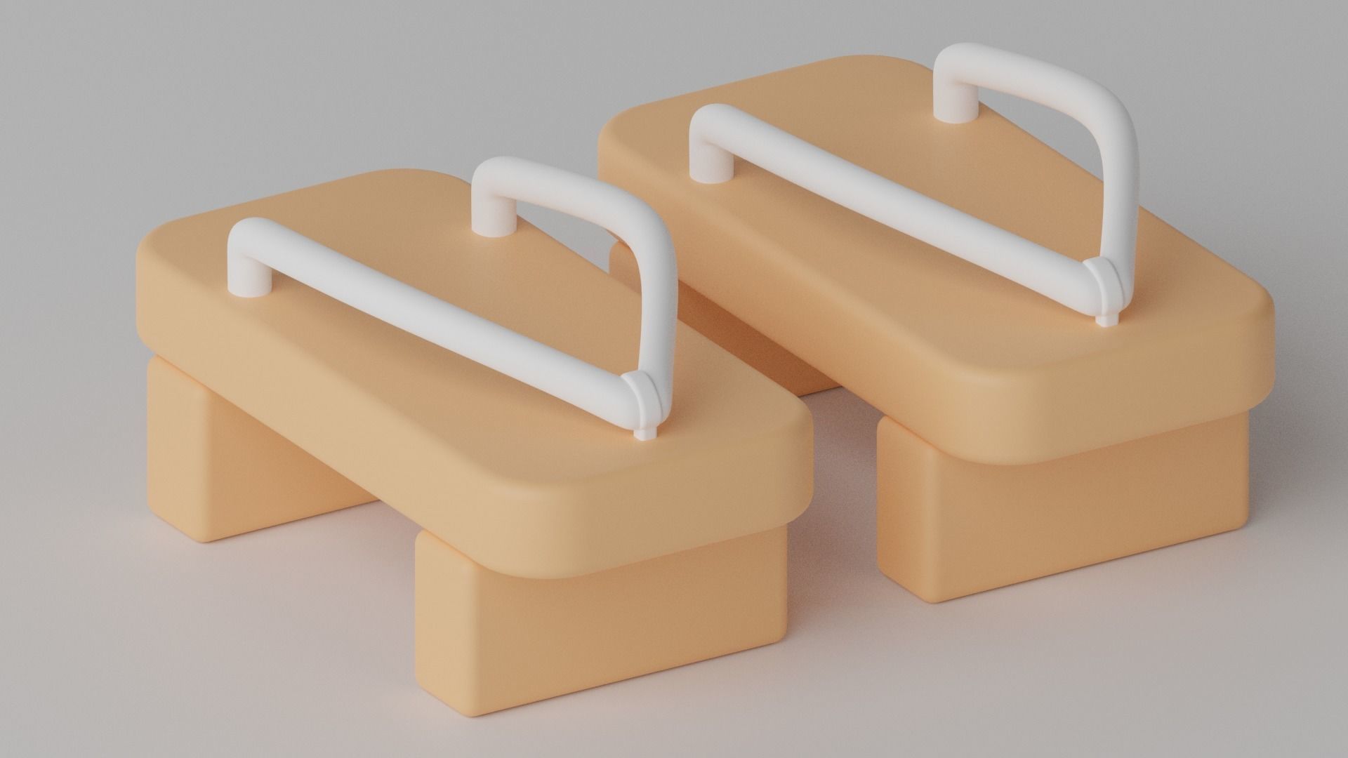 Cartoon Geta Traditional Japanese Clogs 3D model | CGTrader