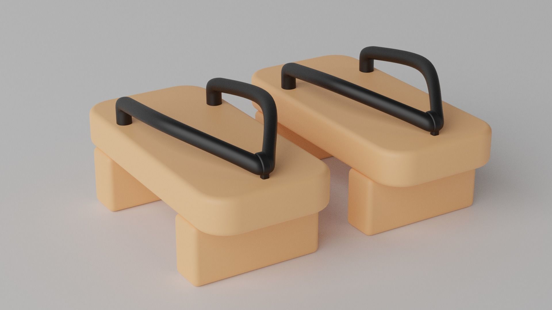 Cartoon Geta Traditional Japanese Clogs 3D model | CGTrader