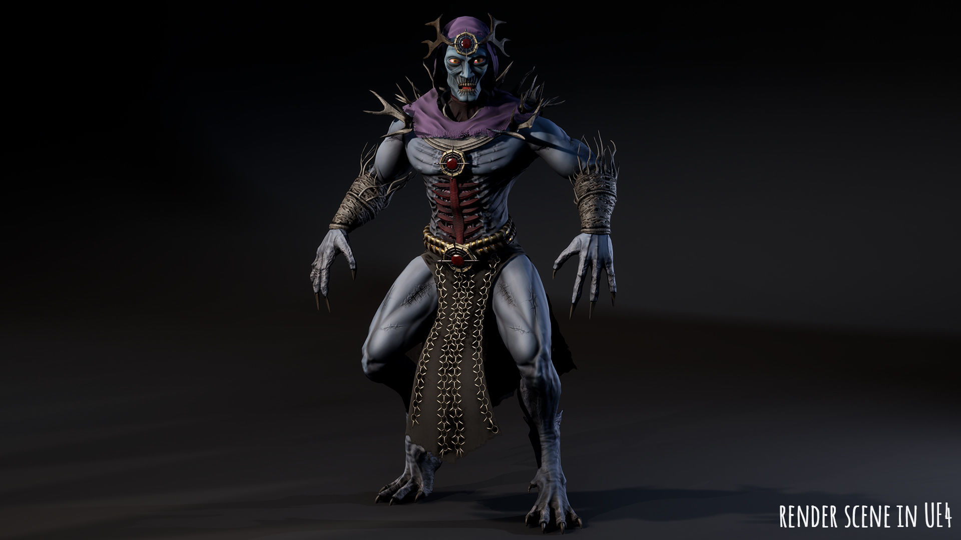 3D model Male Creature Character VR / AR / low-poly rigged animated ...