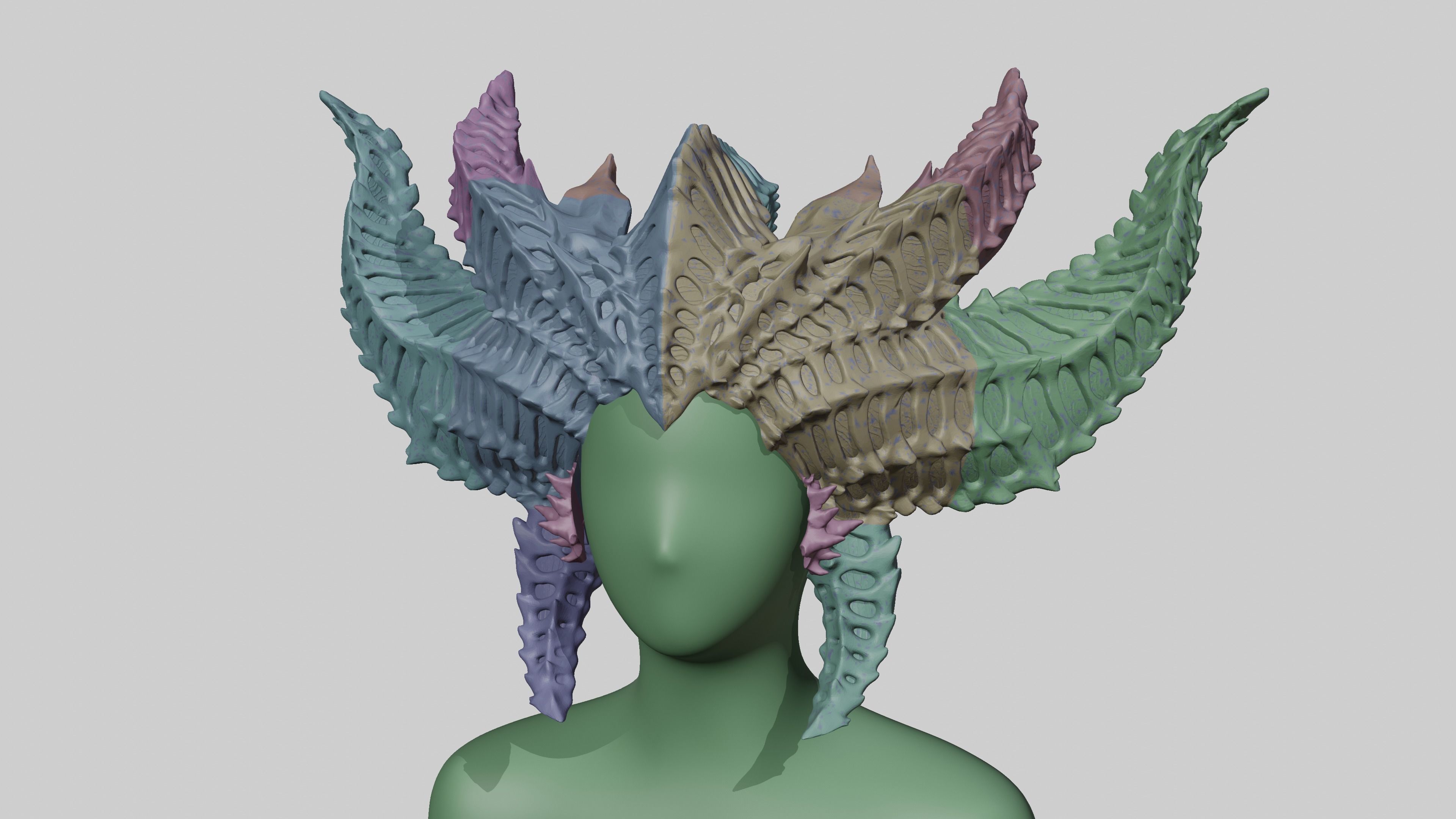 Diablo 4 Lilith Horns final trailer cosplay for cosplay 3D model 3D ...