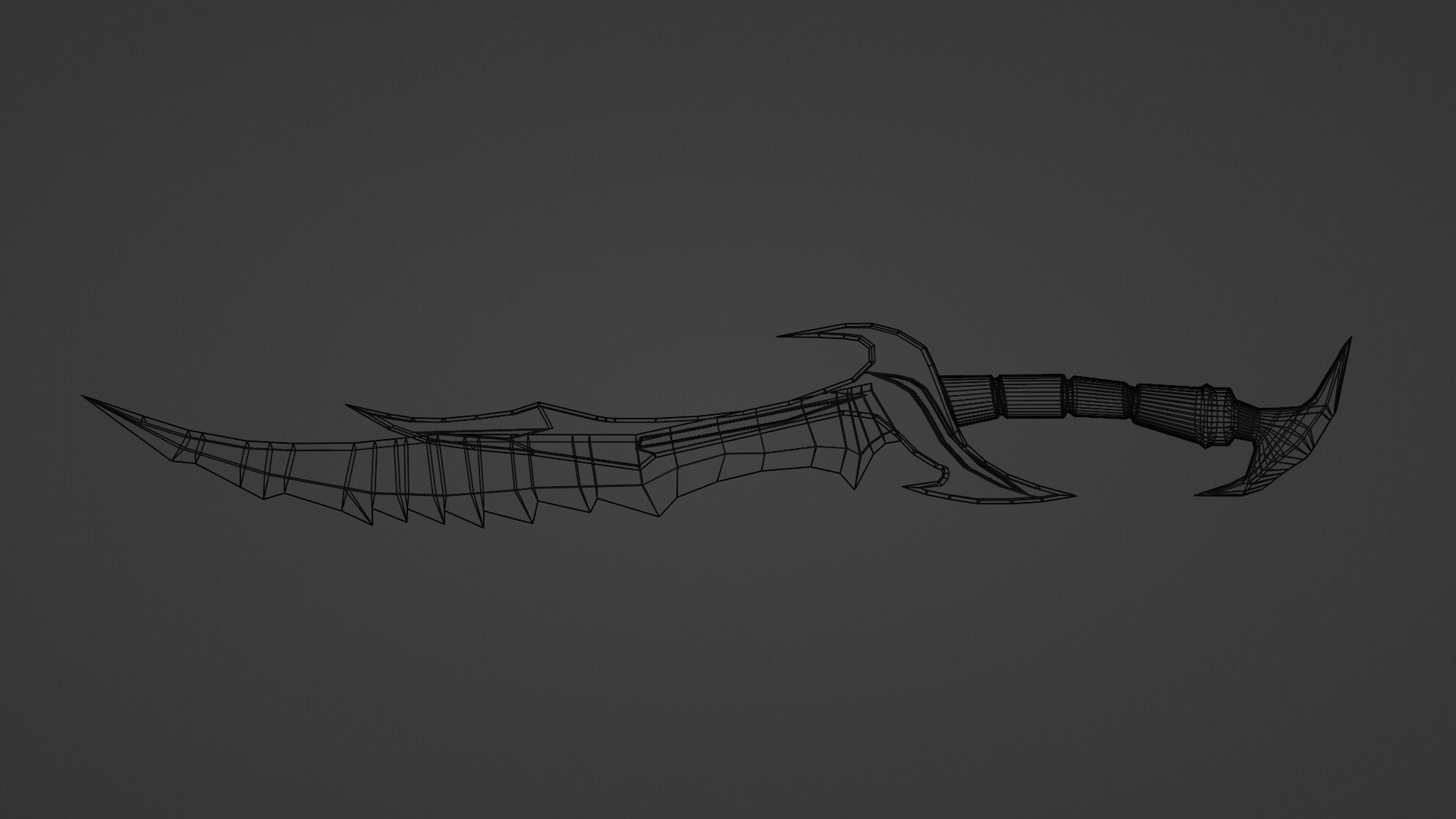 Low Poly Stylized Daedric Sword from Skyrim free VR / AR / low-poly 3D ...
