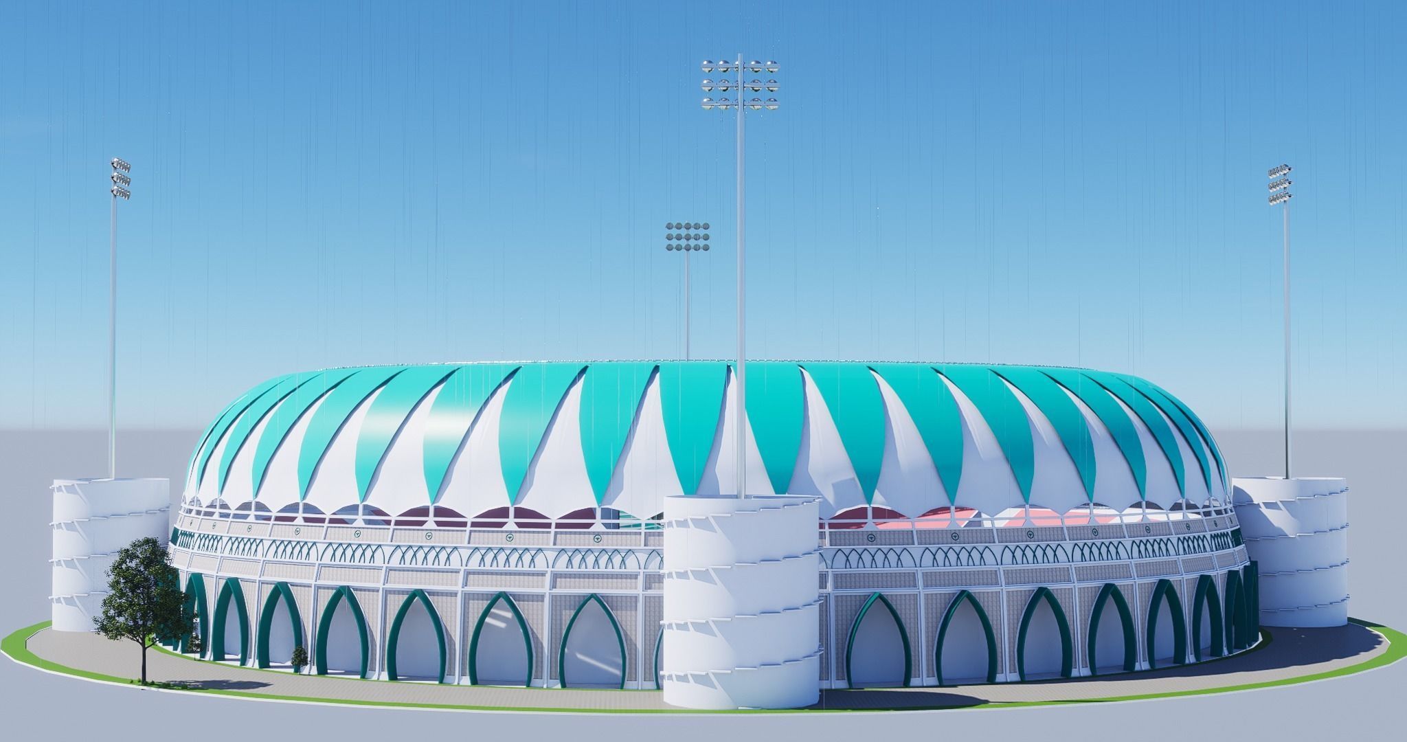 3D model EKANA CRICKET STADIUM LUCKNOW INDIA VR / AR / low-poly | CGTrader