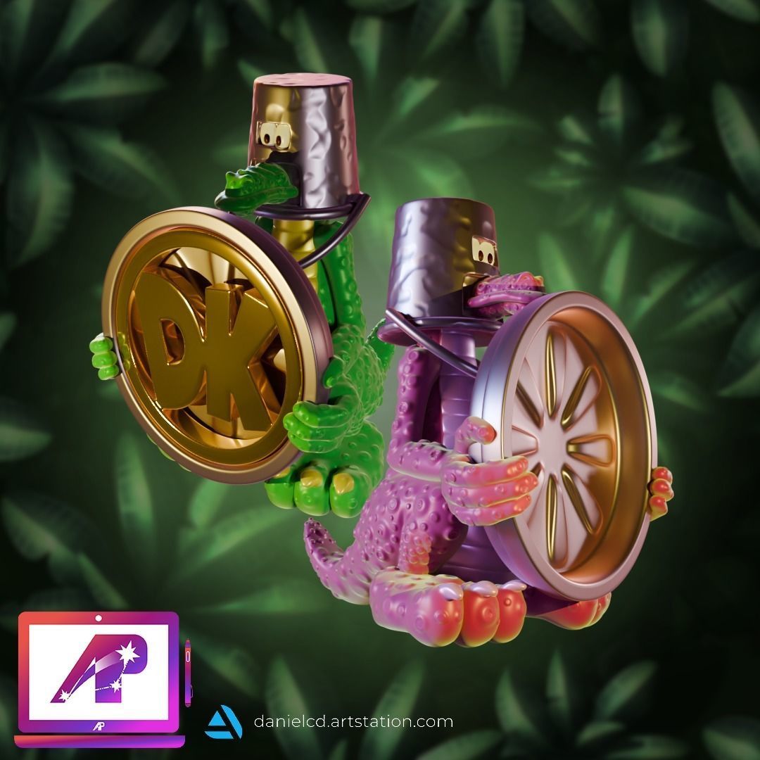 DKC3 Koin and Koindozer 3D model 3D printable | CGTrader