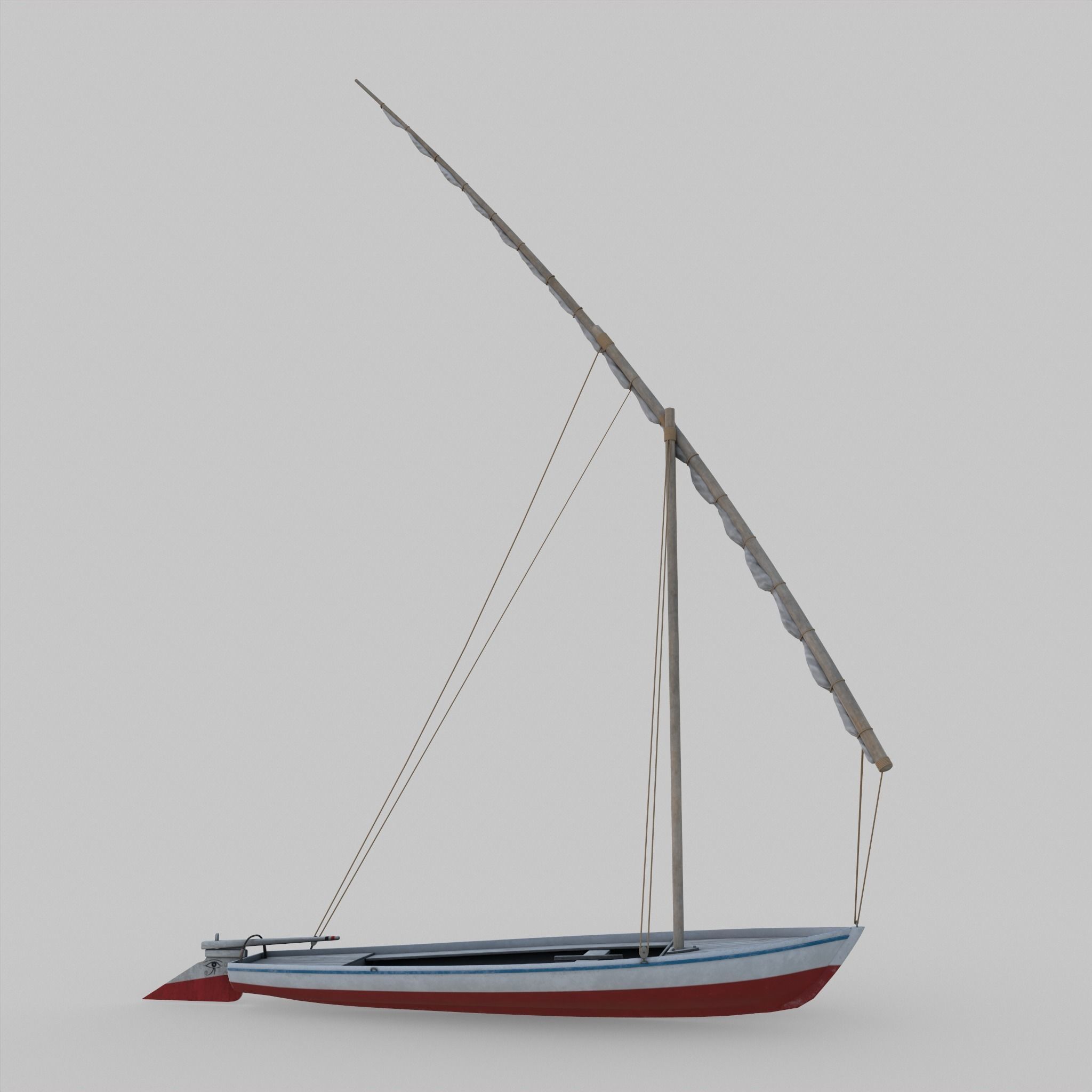 3D model Felucca Sailboat Game Ready VR / AR / low-poly | CGTrader