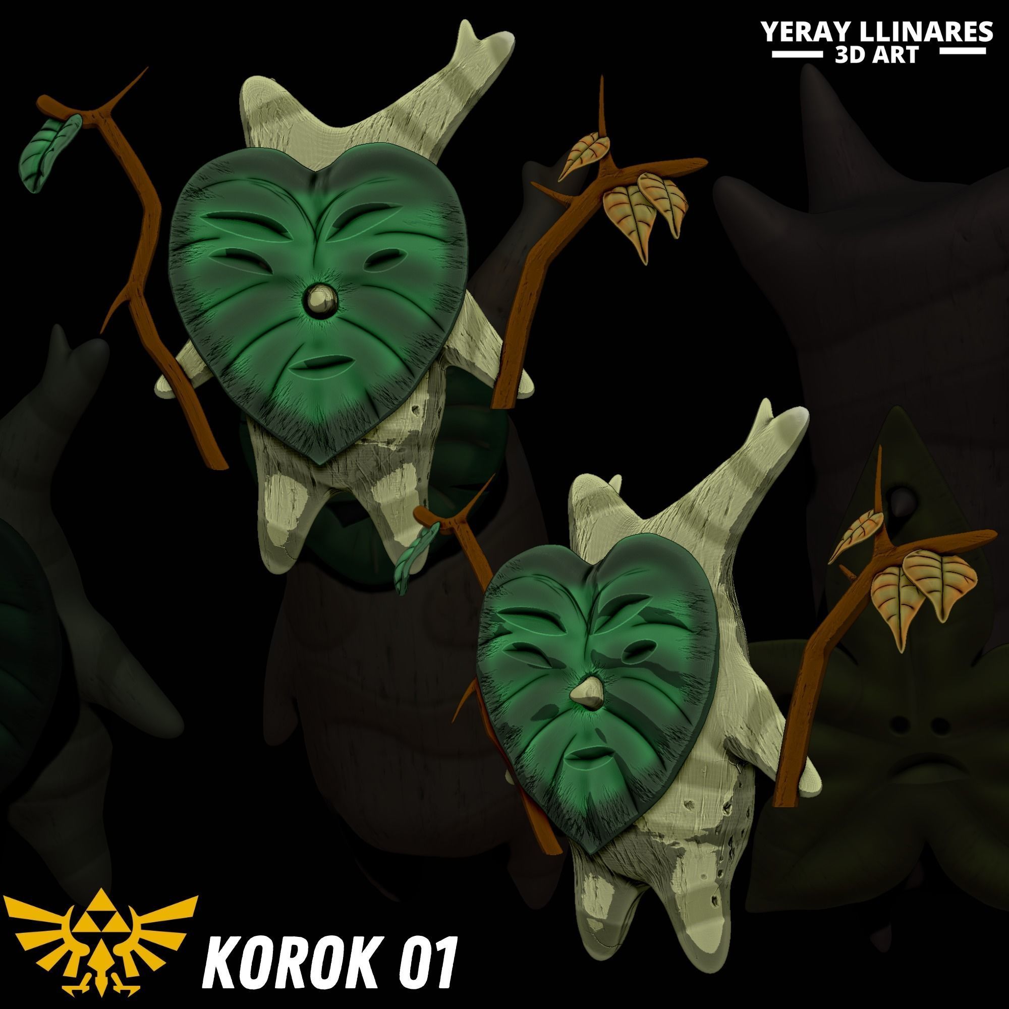 Zelda Korok FanArt Collection 3D model 3D printable | CGTrader