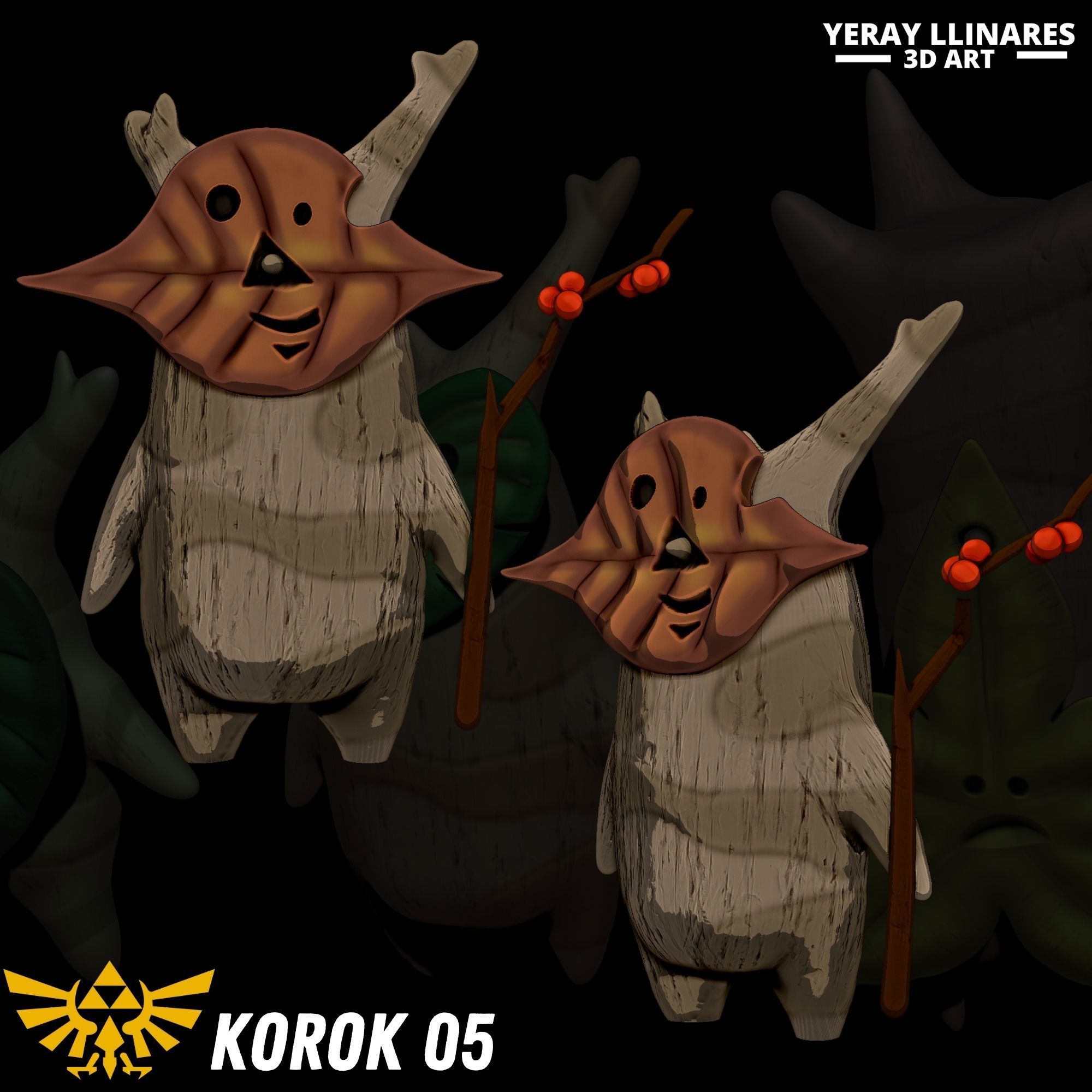 Zelda Korok FanArt Collection 3D model 3D printable | CGTrader