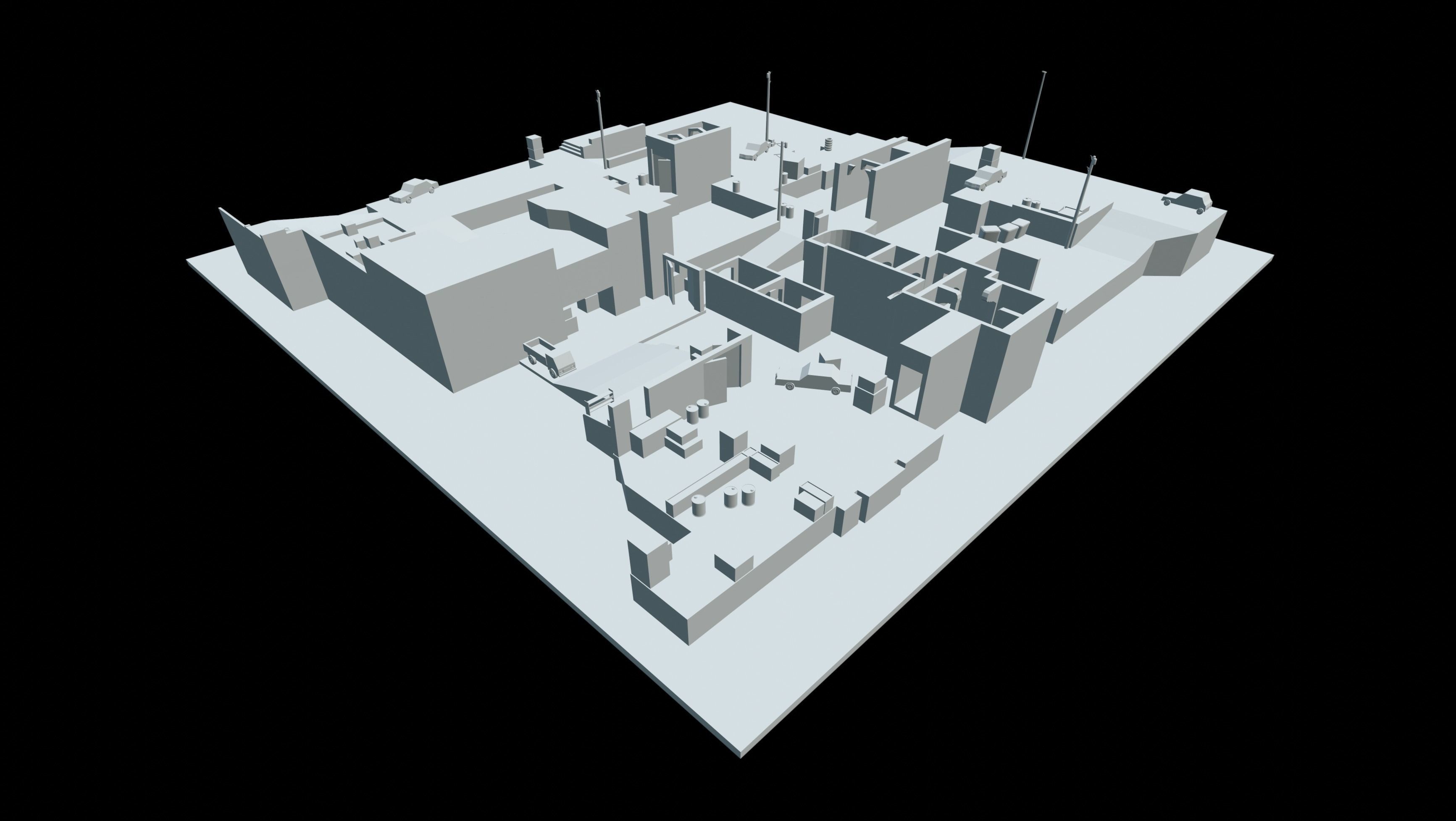 CS-GO Dust 2 Low-Poly 3D Model 3D Print 3D model 3D printable | CGTrader