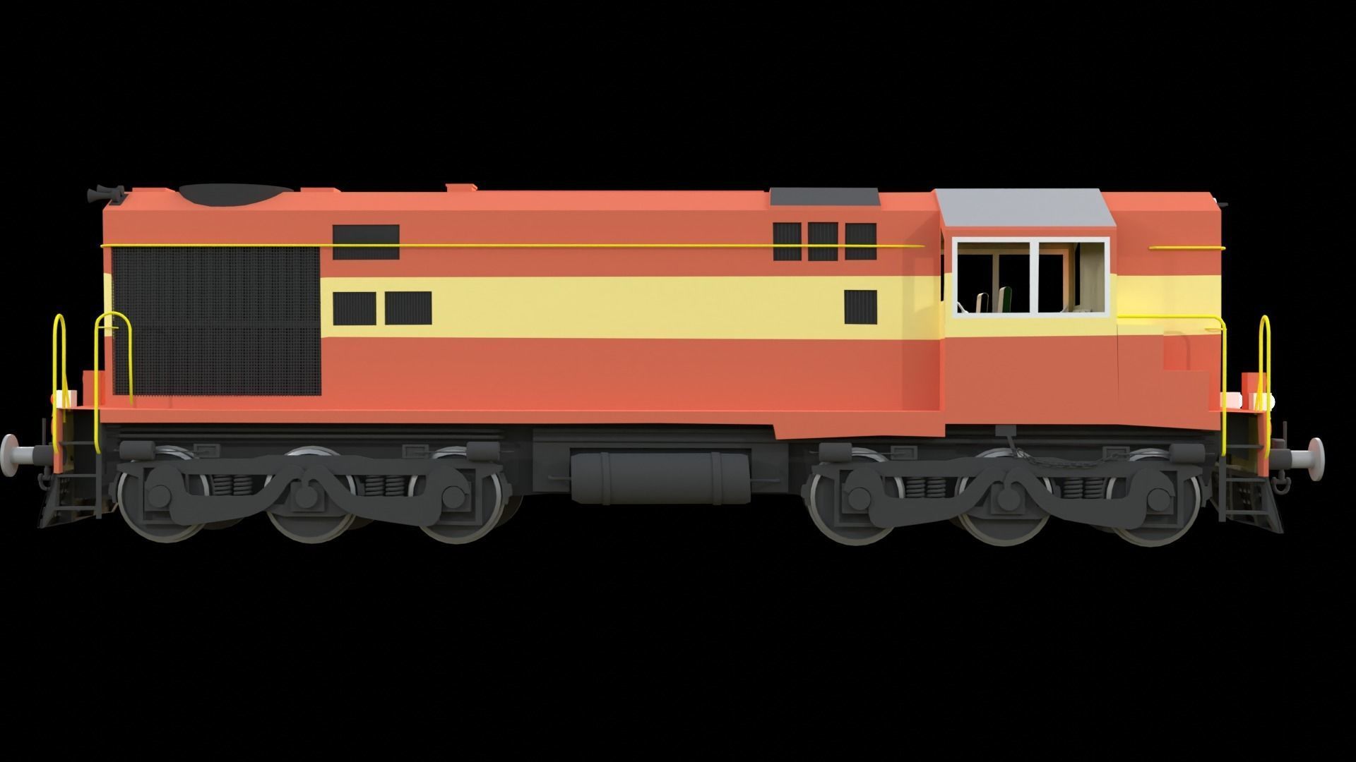 Diesel Locomotive WDM 3D Model 3D model | CGTrader