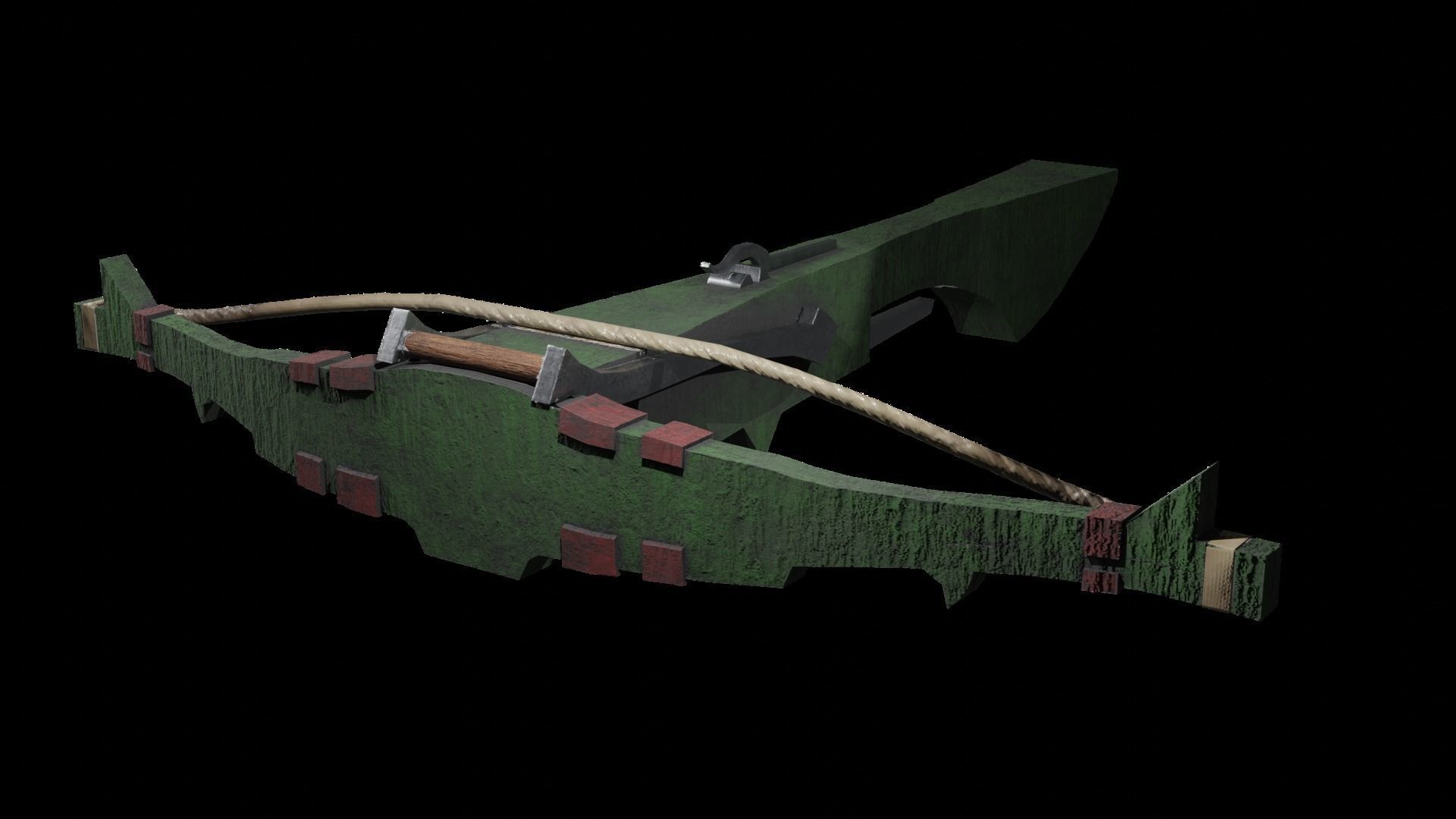 3D model Hand-Crafted Crossbow VR / AR / low-poly | CGTrader