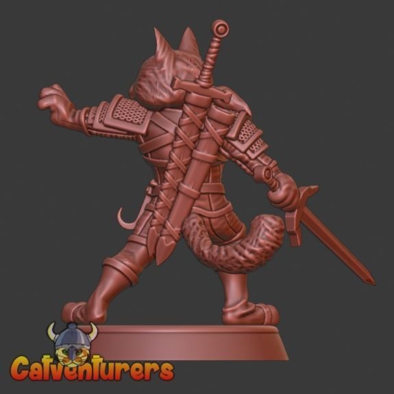 Claws and Casters Fantasy Cats RPG Party 3D model 3D printable | CGTrader