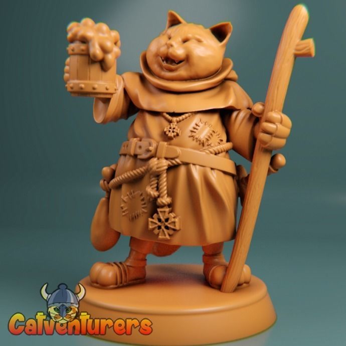 Claws and Casters Fantasy Cats RPG Party 3D model 3D printable | CGTrader