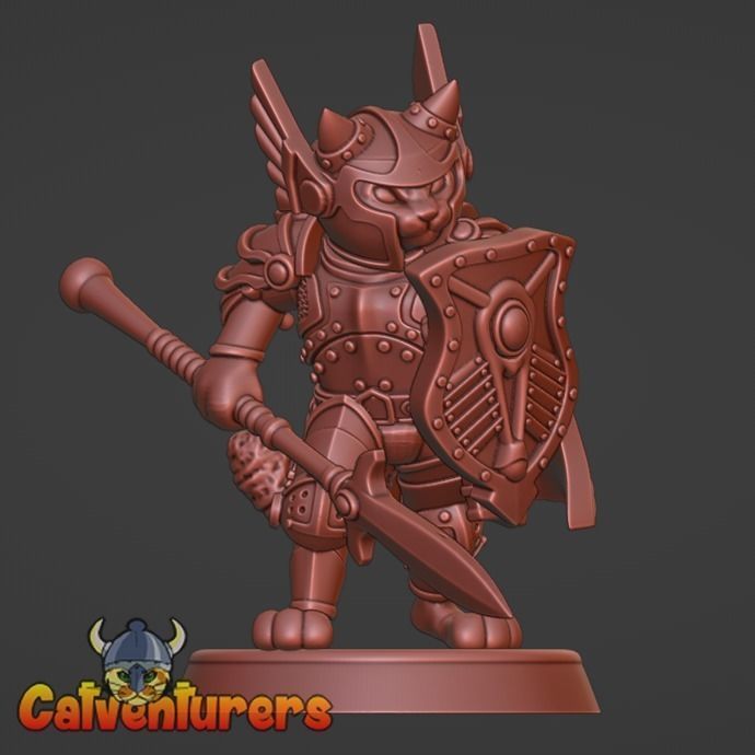 Claws and Casters Fantasy Cats RPG Party 3D model 3D printable | CGTrader