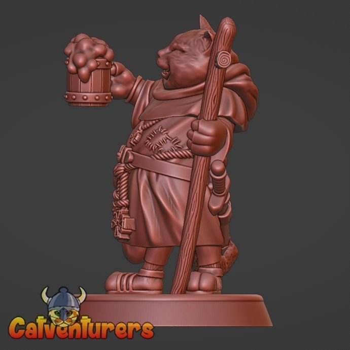 Claws and Casters Fantasy Cats RPG Party 3D model 3D printable | CGTrader