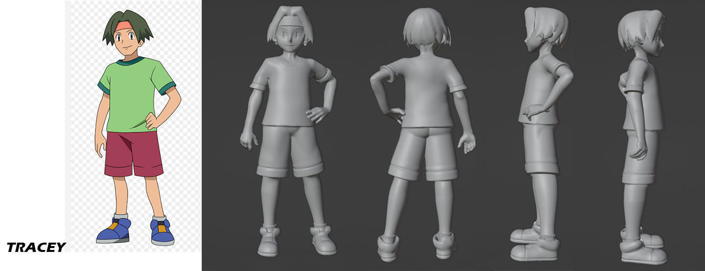 Pokemon Anime Tracey 3D print model 3D model | CGTrader
