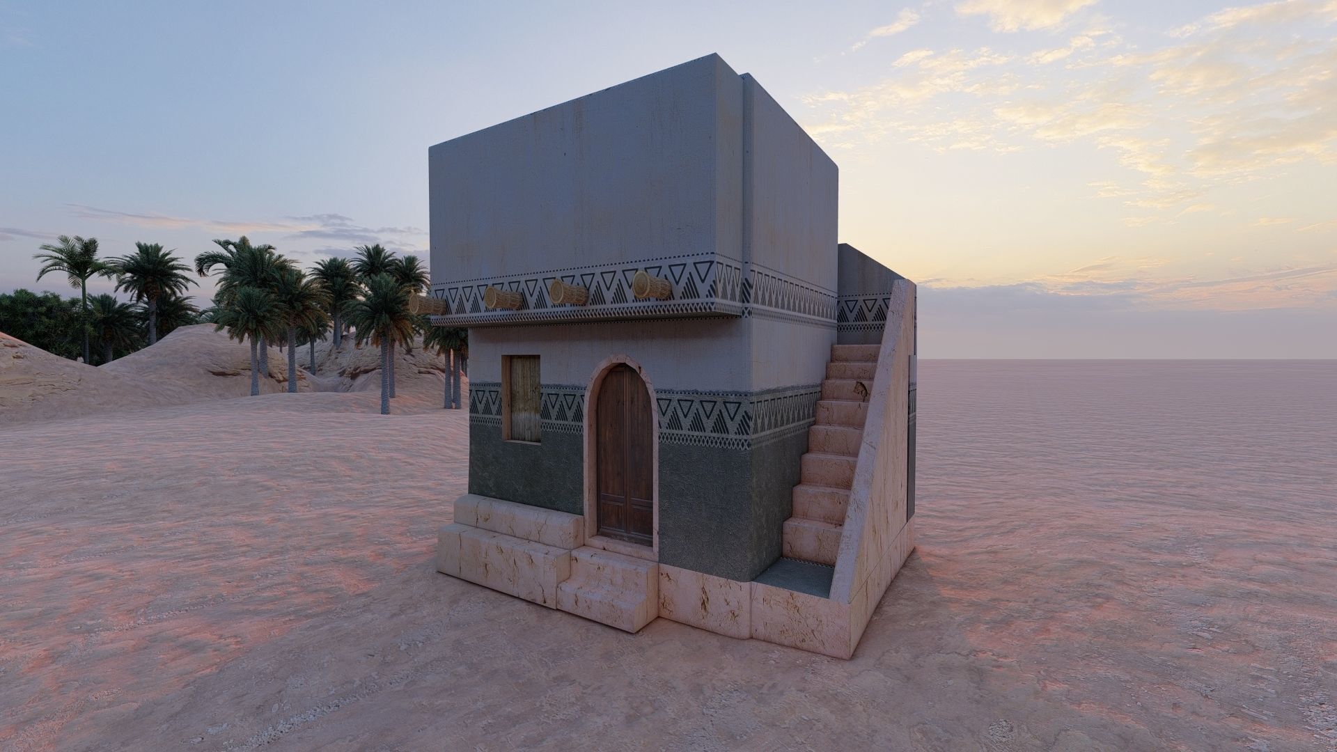 3D model oriental arabic house VR / AR / low-poly | CGTrader