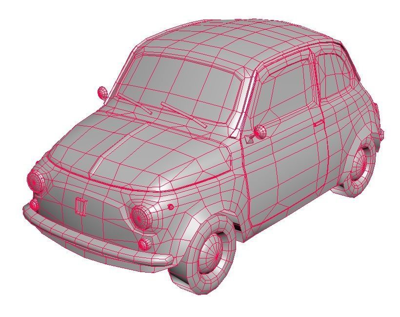 3D model Fiat 500 Hypercasual VR / AR / low-poly | CGTrader