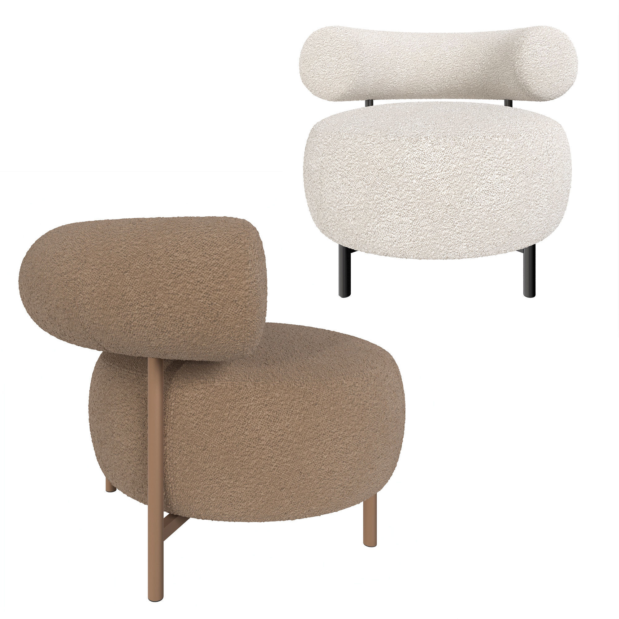 Armchair Bon Bon by Saloni 3D model | CGTrader