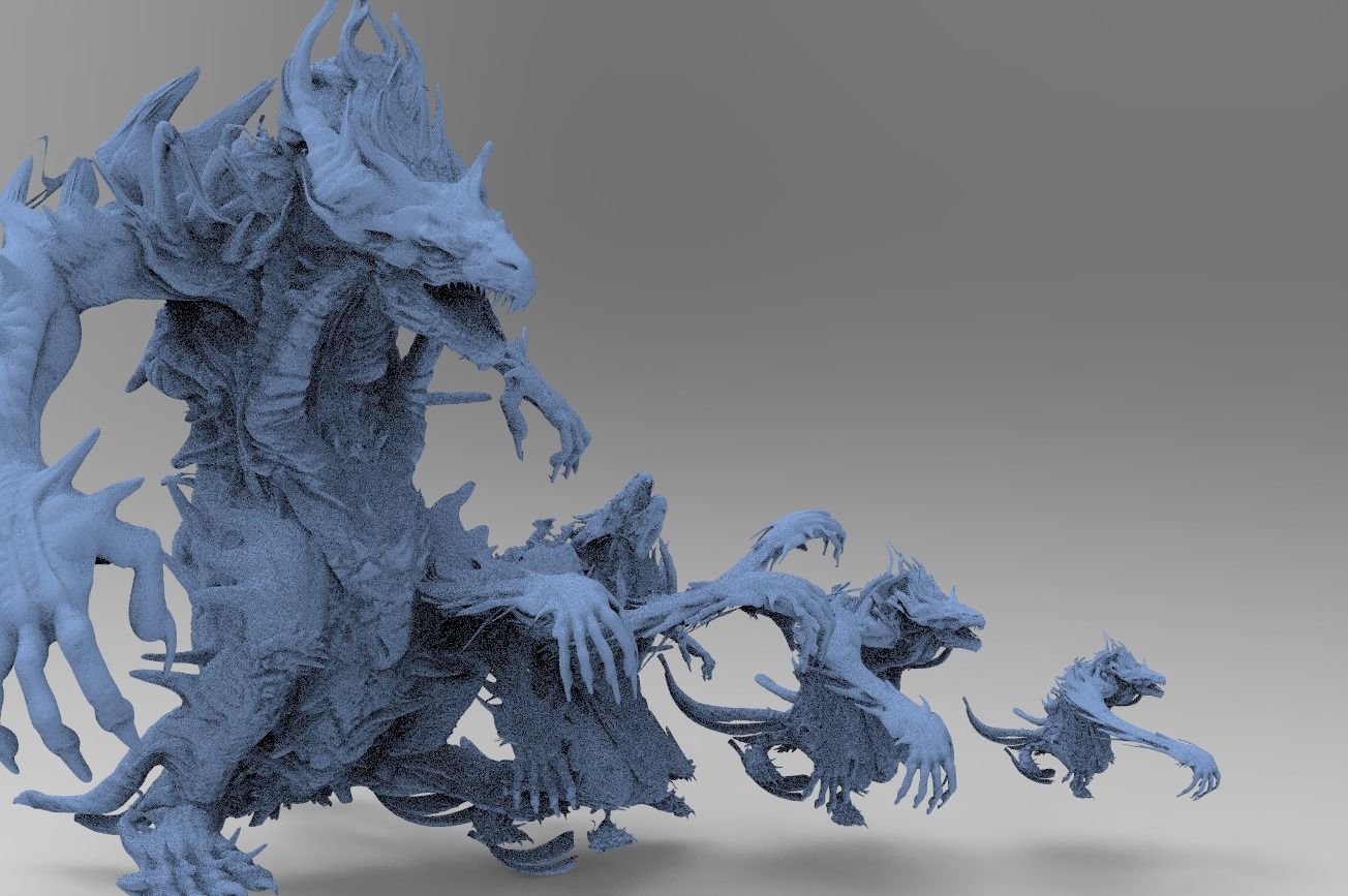 Demon gate Statue gargoyle Claws 3D model | CGTrader