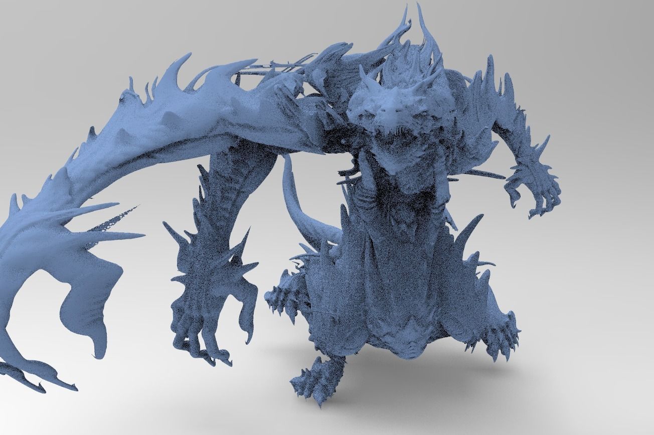 Demon gate Statue gargoyle Claws 3D model | CGTrader