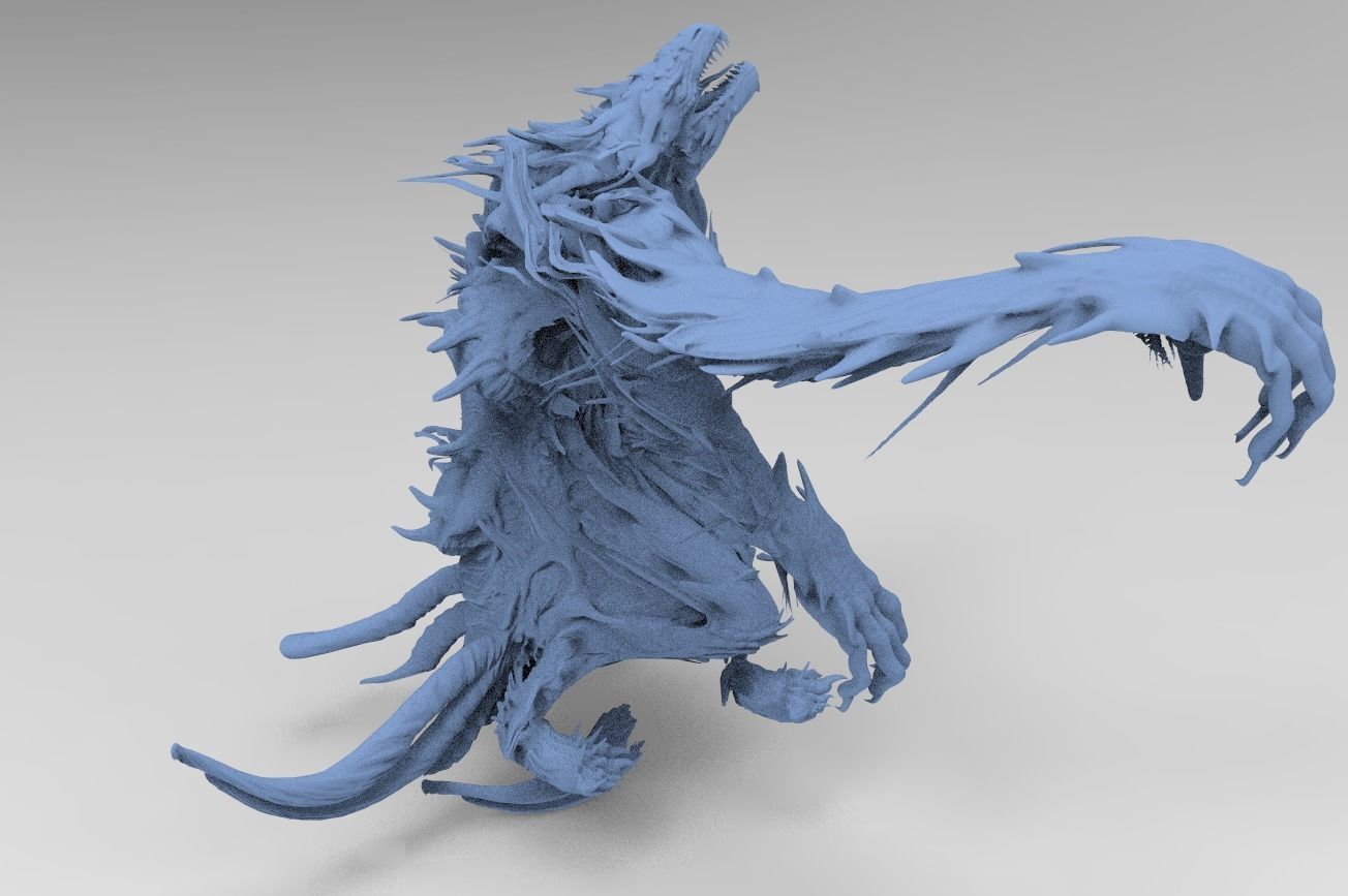 Demon gate Statue gargoyle Claws 3D model | CGTrader