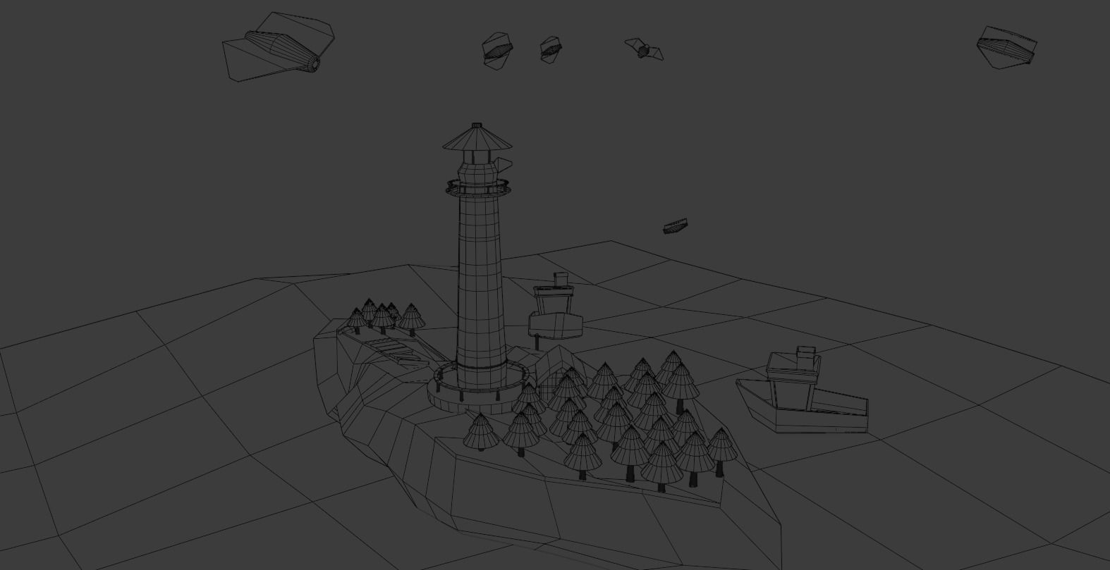 3D model Lighthouse Diorama 001 VR / AR / low-poly | CGTrader