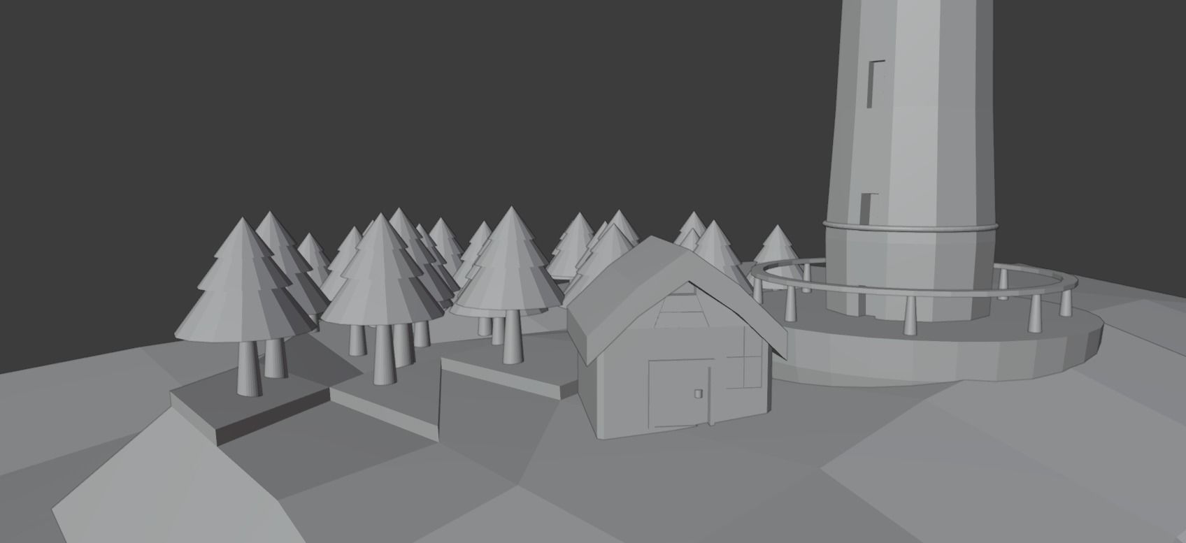 3D model Lighthouse Diorama 001 VR / AR / low-poly | CGTrader