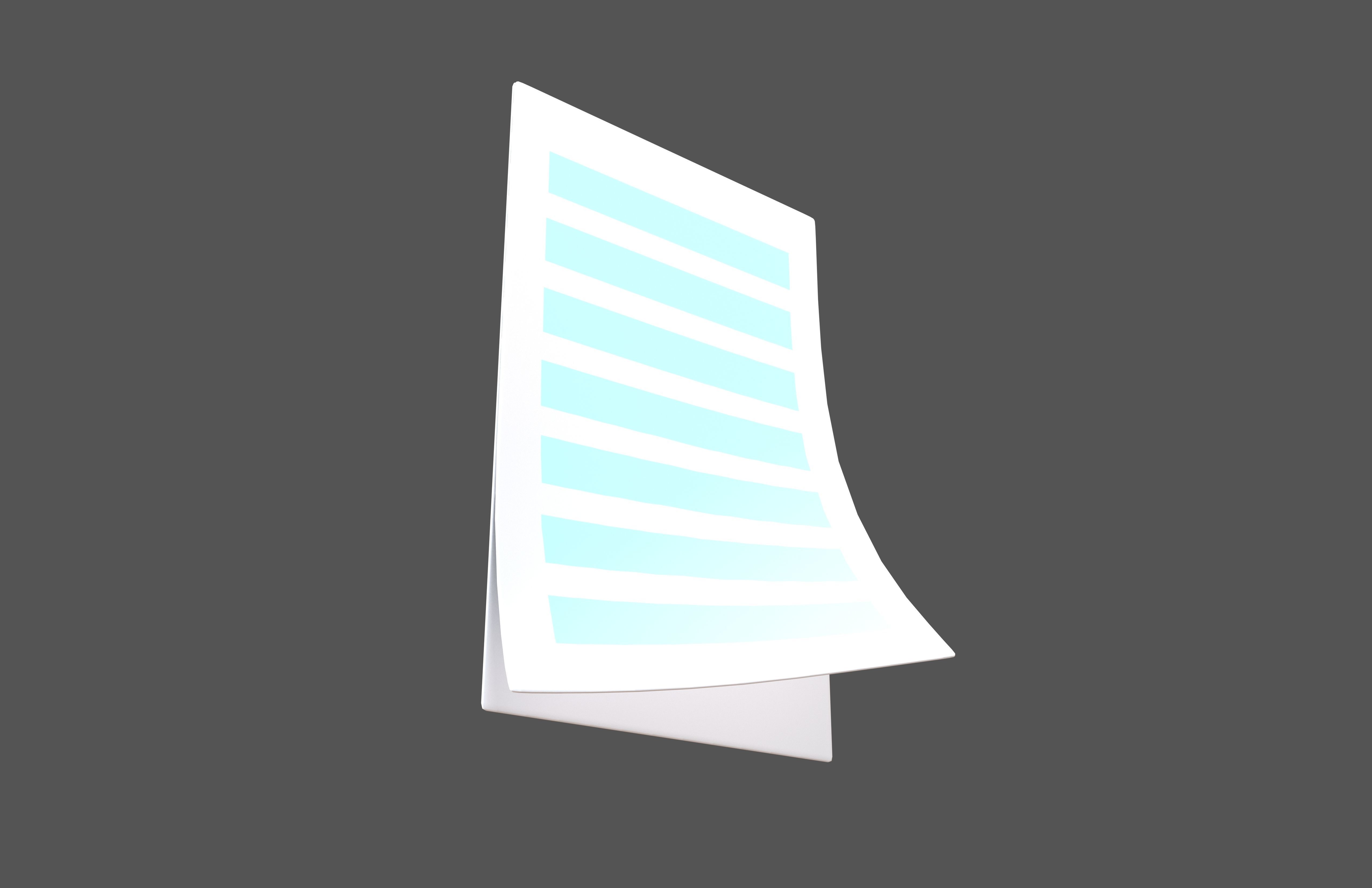 3D model Document Icon v1 001 VR / AR / low-poly | CGTrader