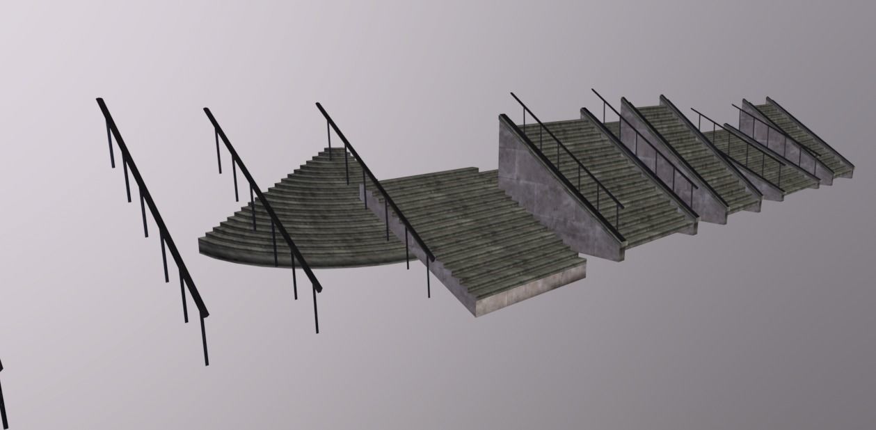 3D model Stairs Gothic Pack VR / AR / low-poly | CGTrader