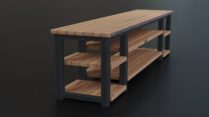 3D model TV Stand Cabinet VR / AR / low-poly | CGTrader