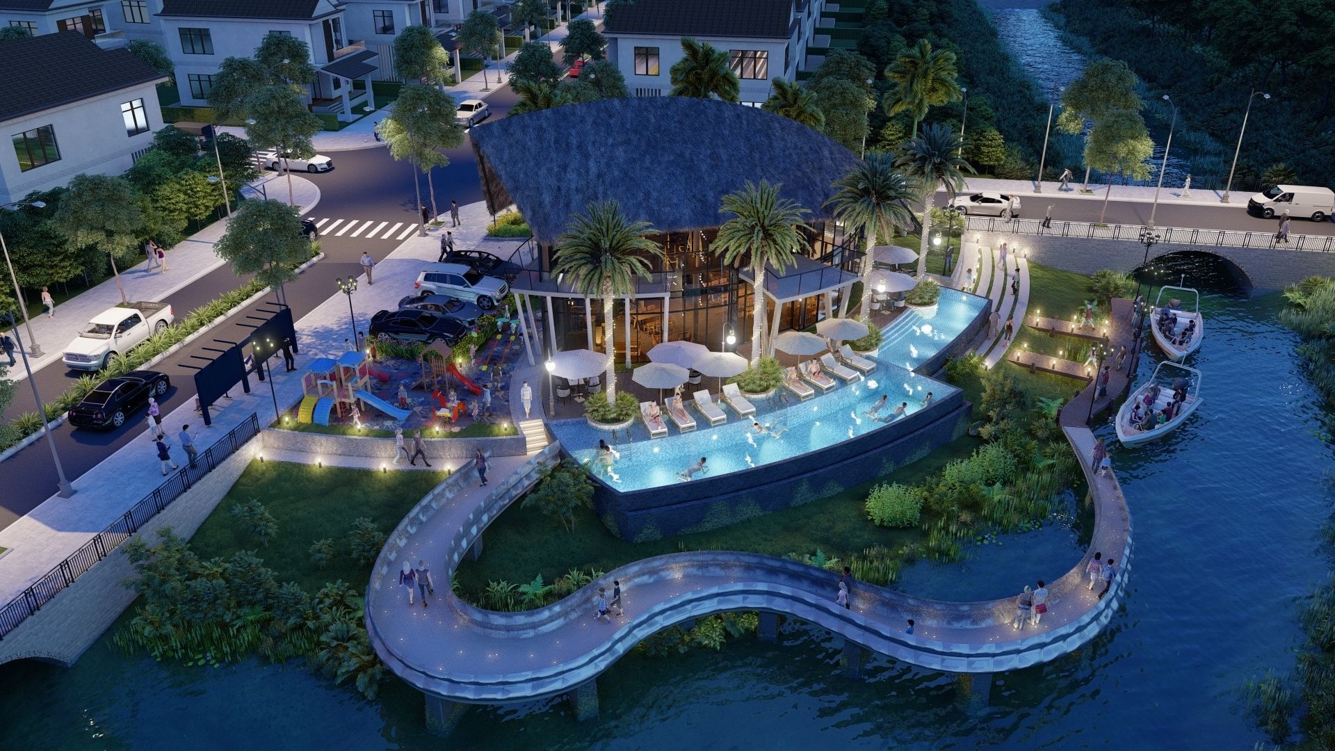 Modern Club House Full Lumion Exterior Scene 3D model | CGTrader