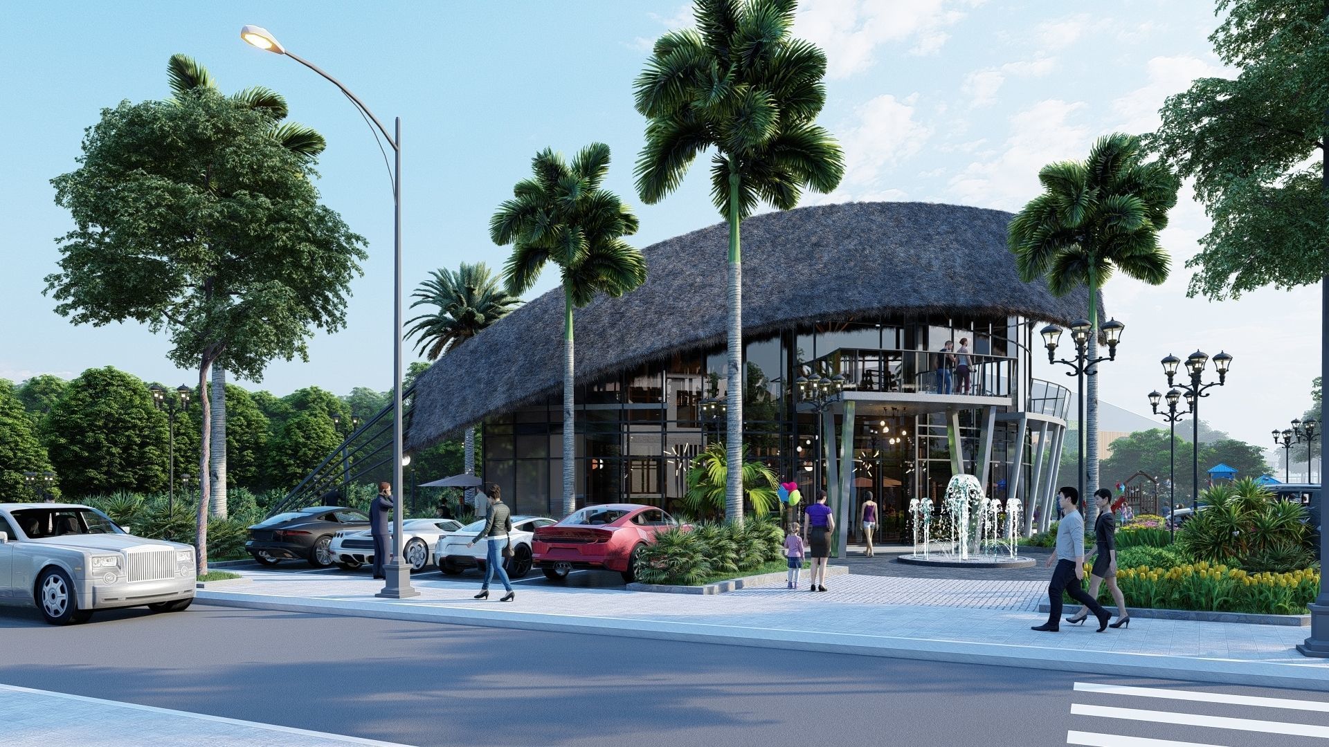 Modern Club House Full Lumion Exterior Scene 3D model | CGTrader