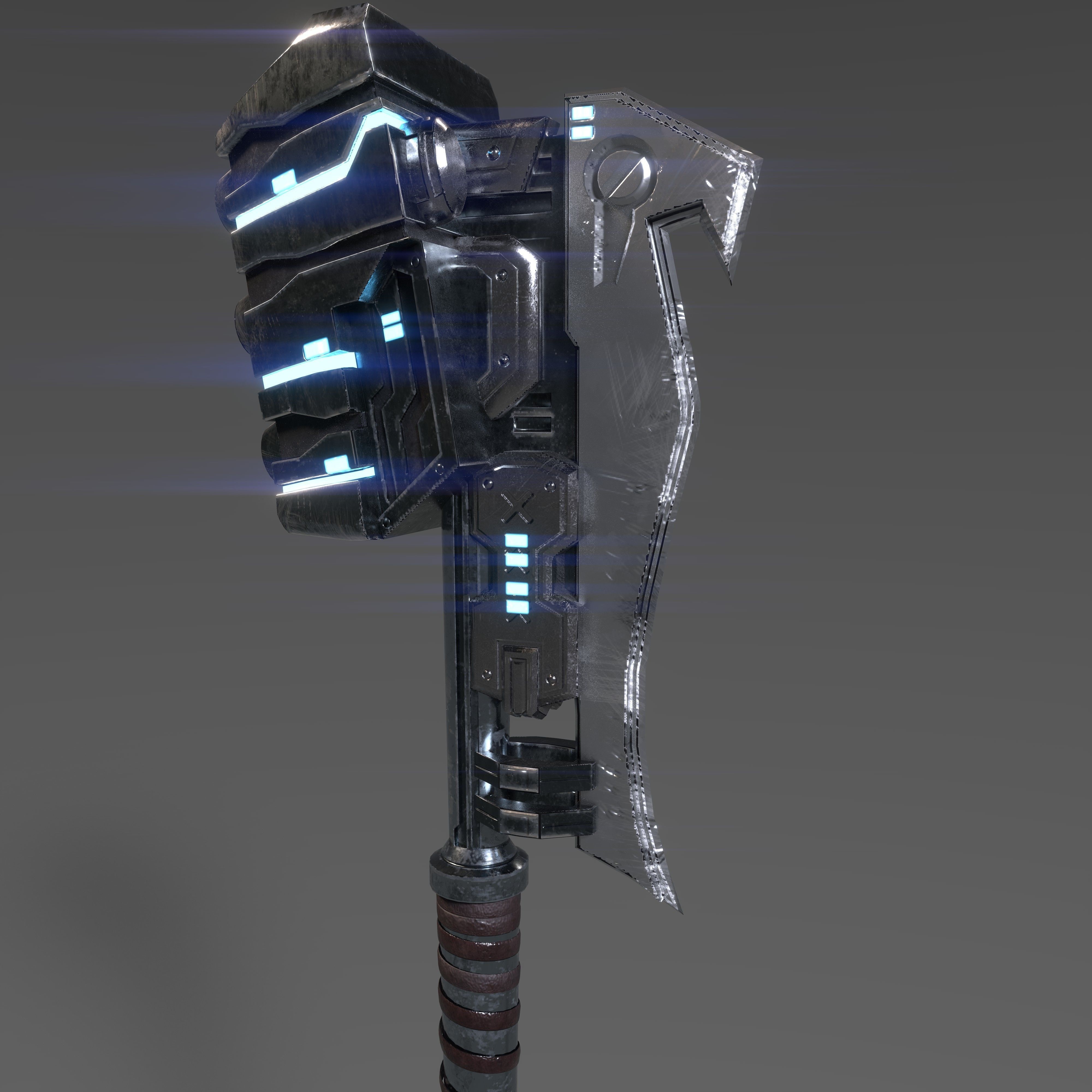 3D model HALO 3 Gravity Hammer VR / AR / low-poly | CGTrader