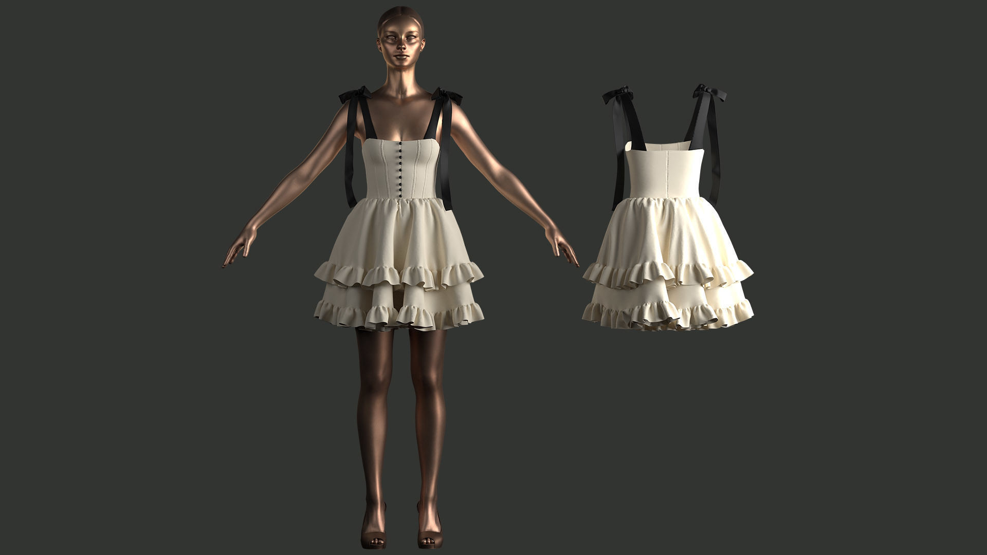 3 Female Dress vol02 3D model | CGTrader