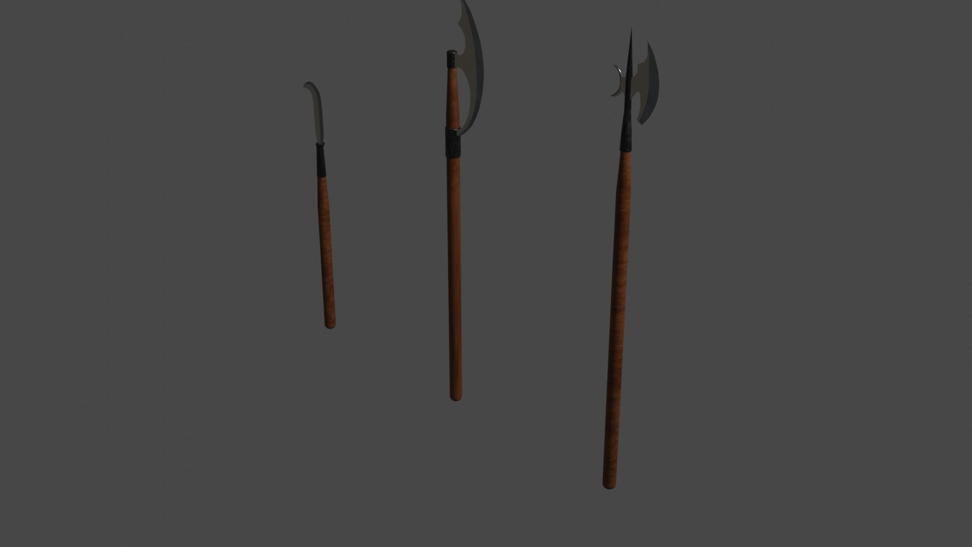 Medieval polearms part 1 - Billhook bardiche and halberd free VR / AR ...