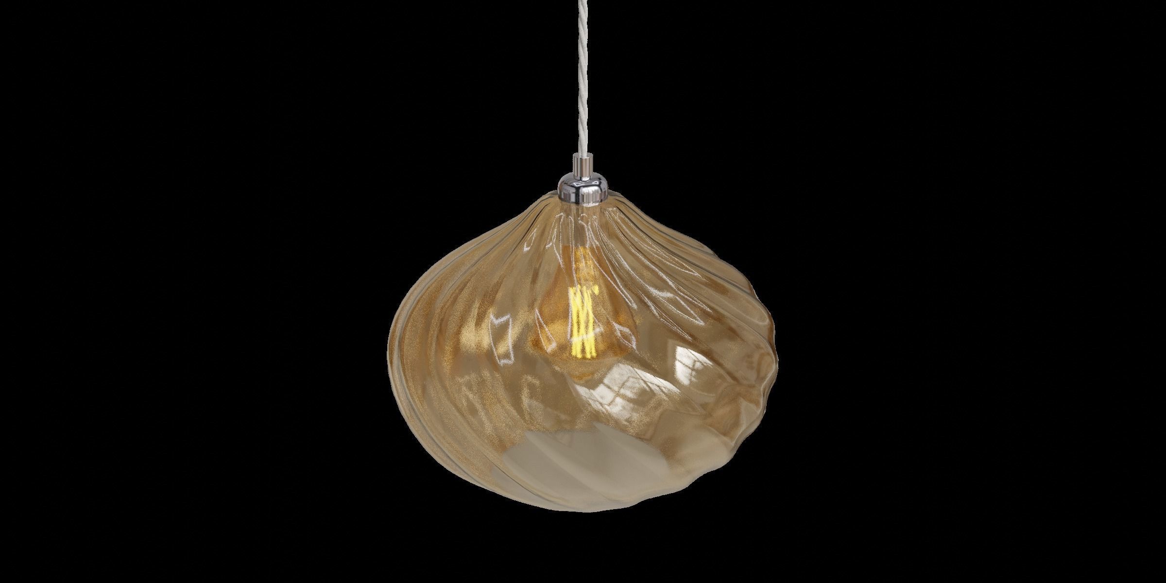 Champagne Gold Freya Shade Ceiling Lights 3D model | CGTrader