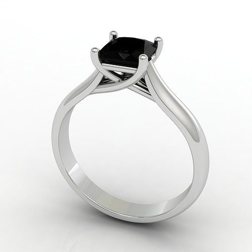 X-Prong Diamond Ring 3D model 3D printable | CGTrader