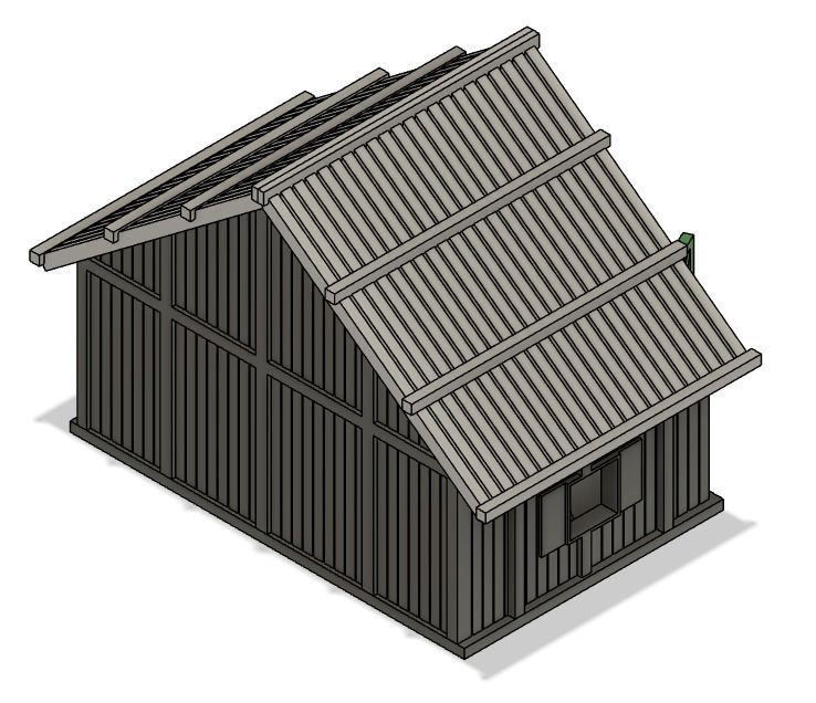 Timber Farm House - H0 Scale 3D model 3D printable | CGTrader