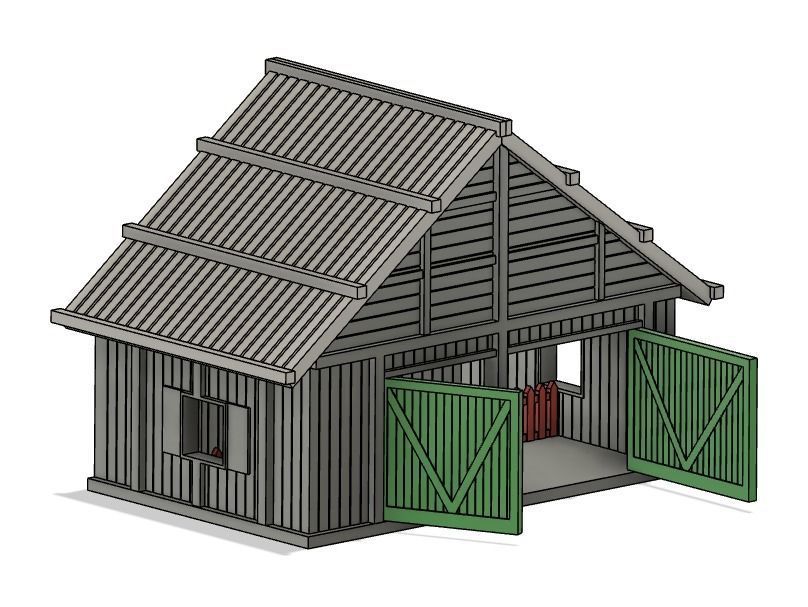 Timber Farm House - H0 Scale 3D model 3D printable | CGTrader