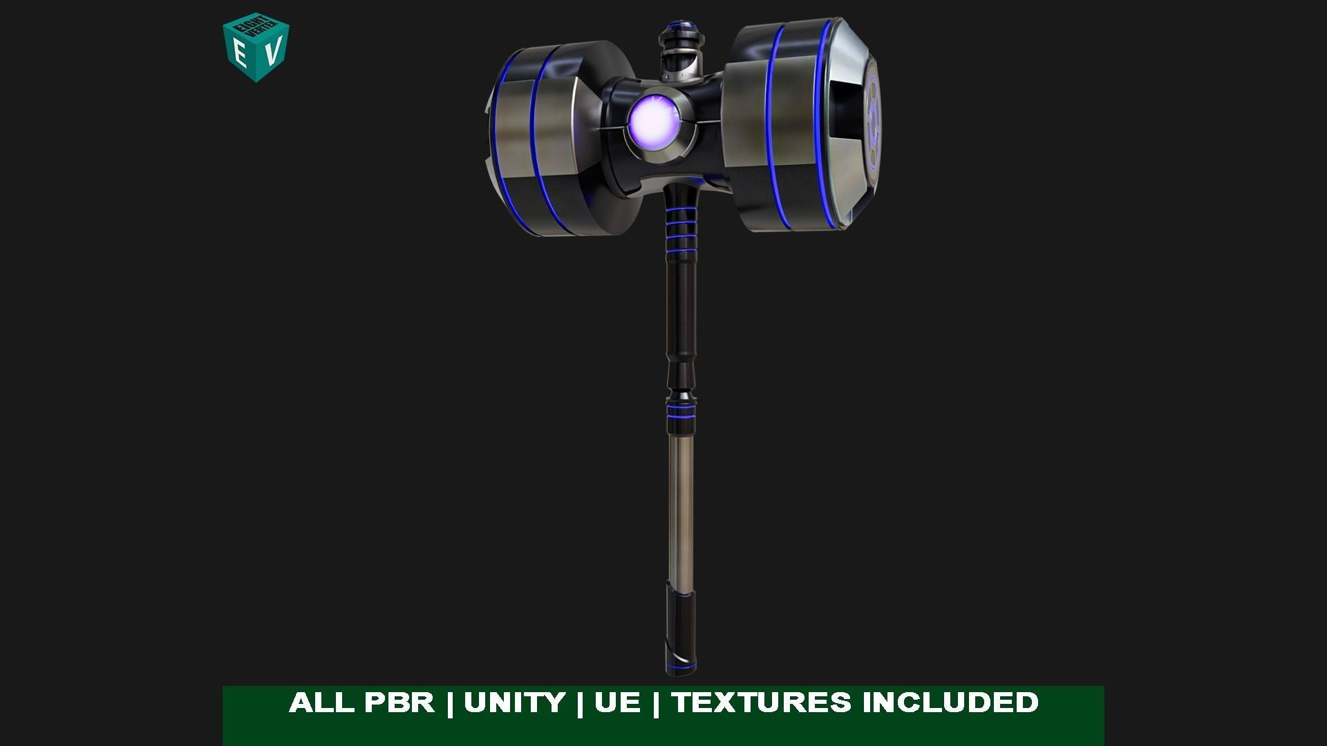 3D model Sci-Fi Hammer 10 All PBR Unity UE Textures Included VR / AR / low-poly | CGTrader