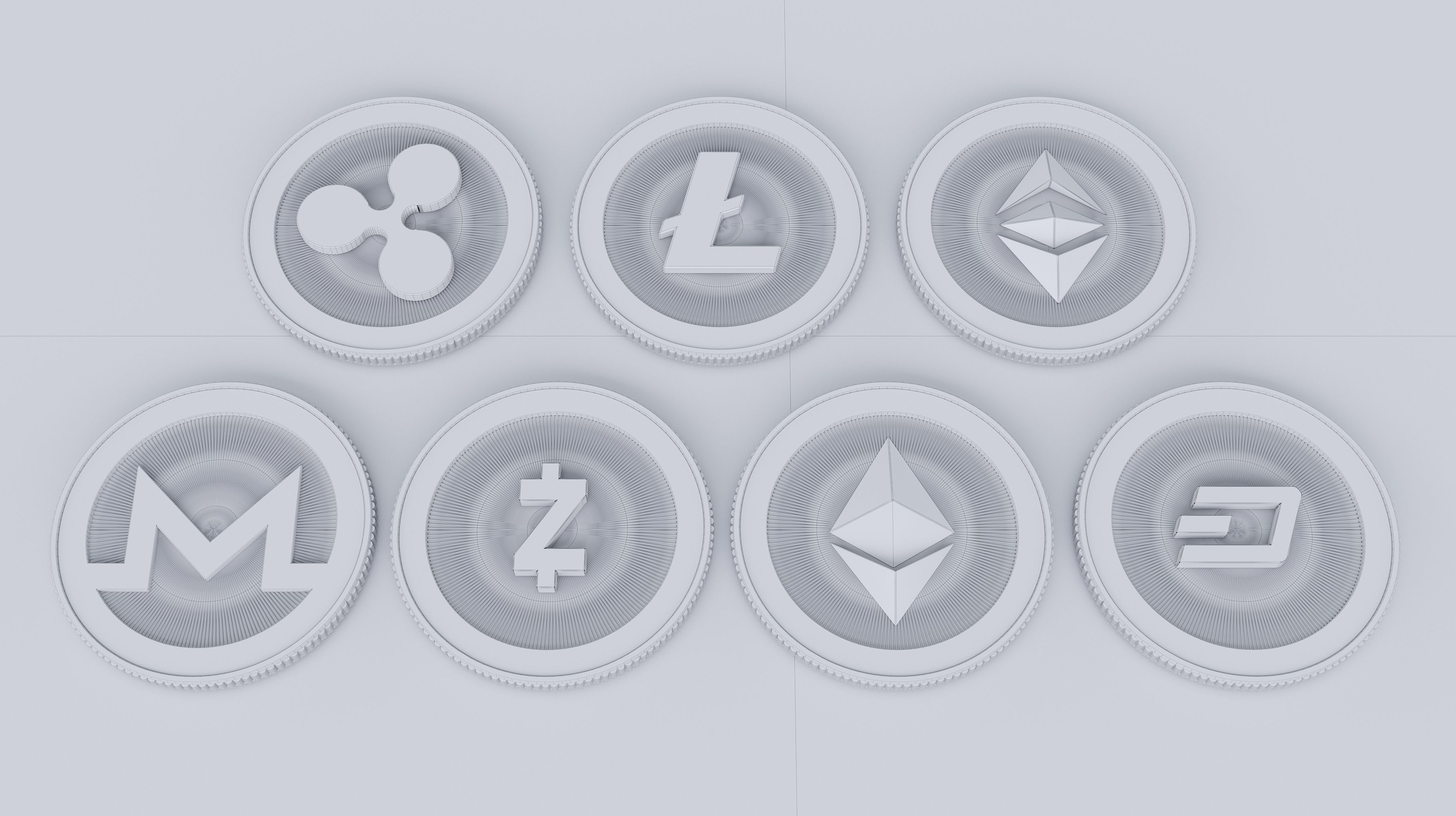 Crypto Money Logo 3D model | CGTrader