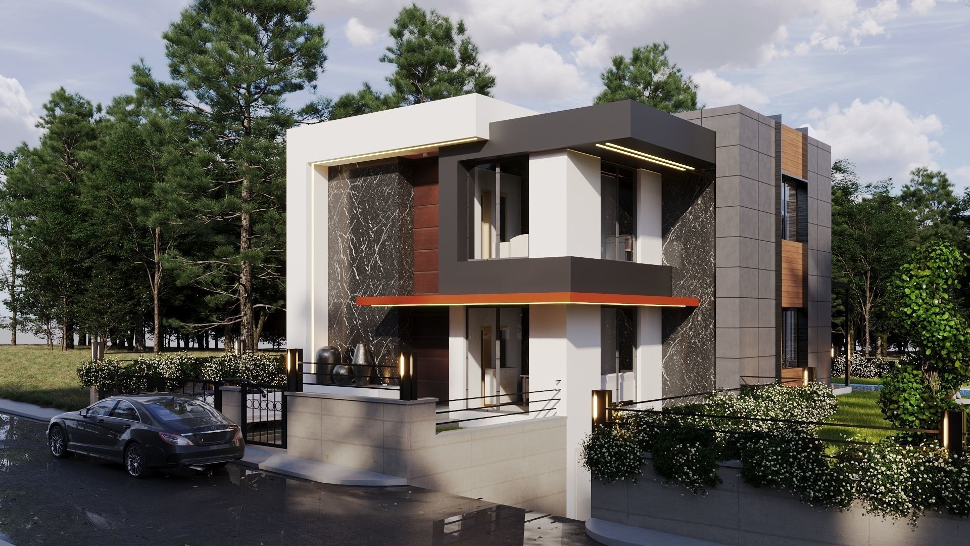 Small Villa - Modern 3D model rigged | CGTrader