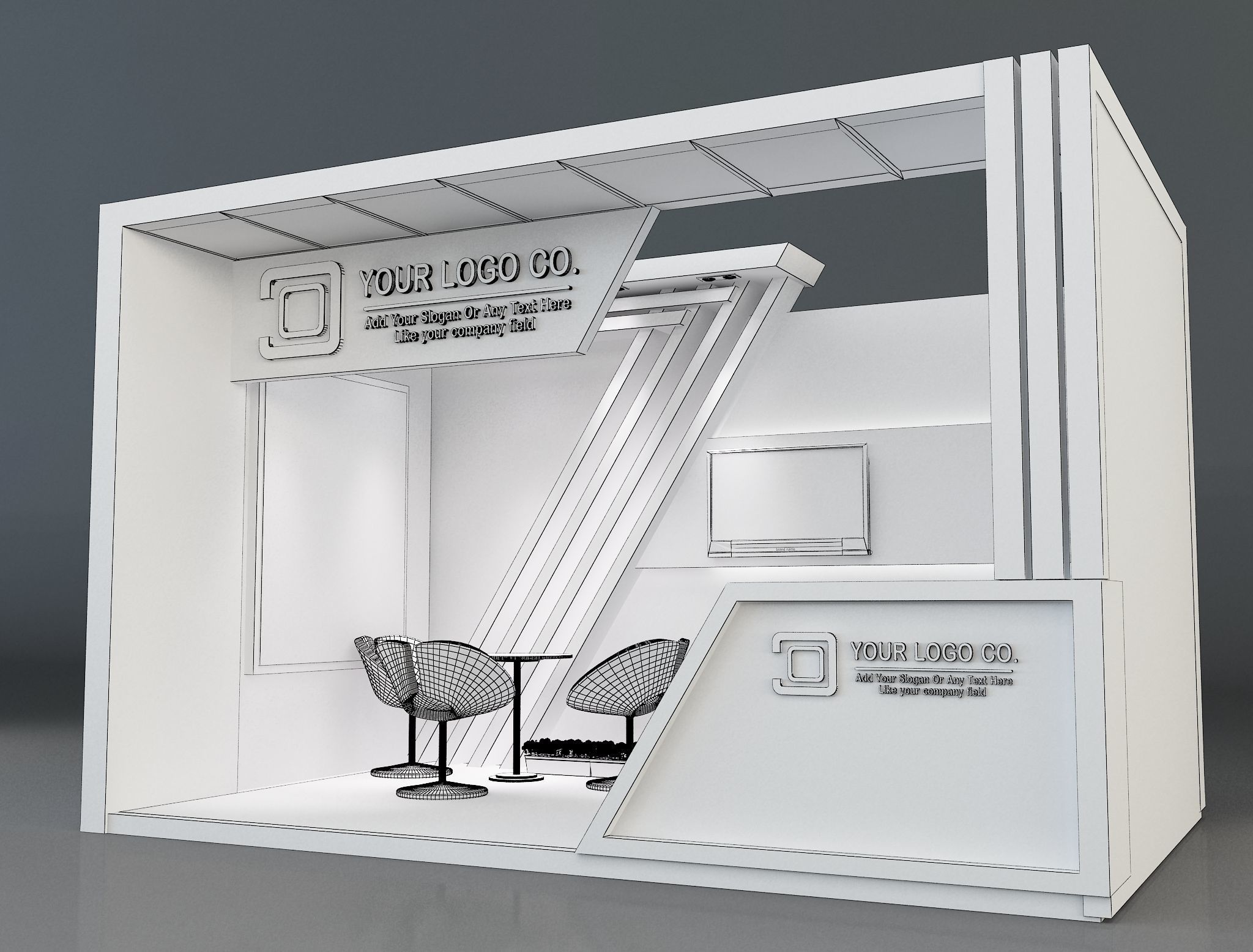 Booth Exhibition Stand a170 3D model | CGTrader