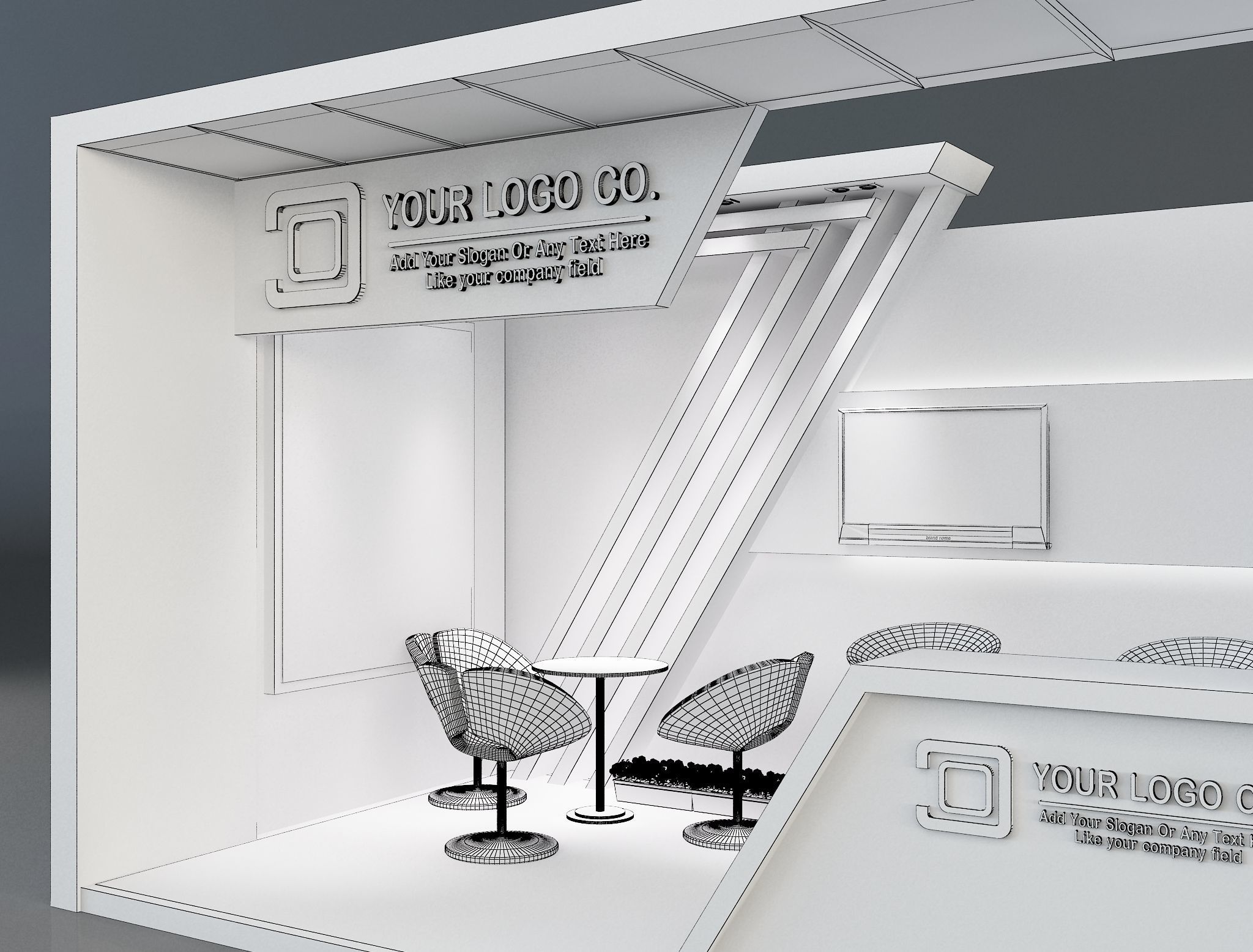 Booth Exhibition Stand a170 3D model | CGTrader