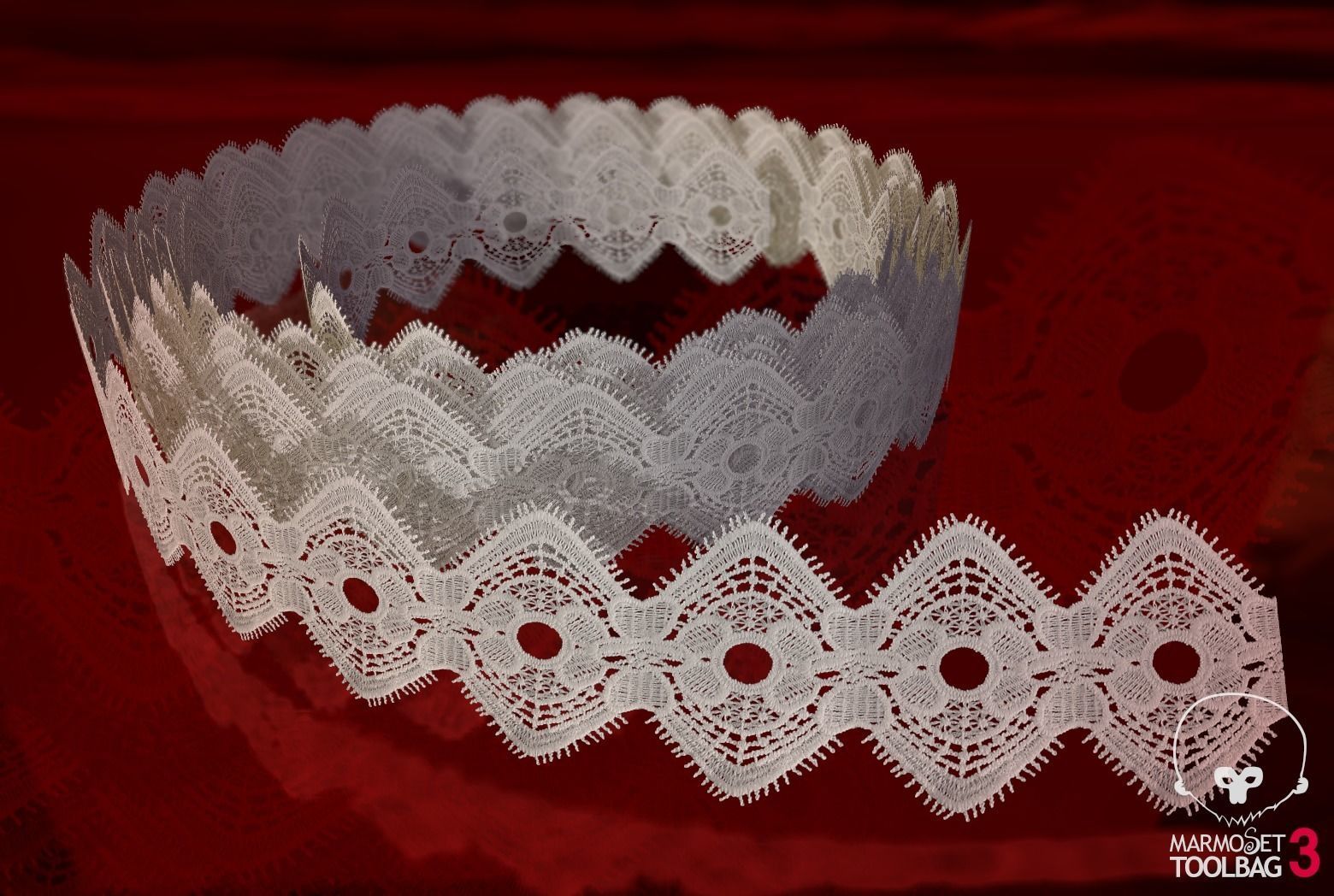 Fabric Vol 27 - Lace Trims Texture | CGTrader