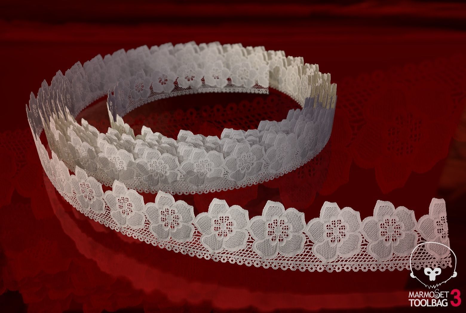 Fabric Vol 27 - Lace Trims Texture | CGTrader